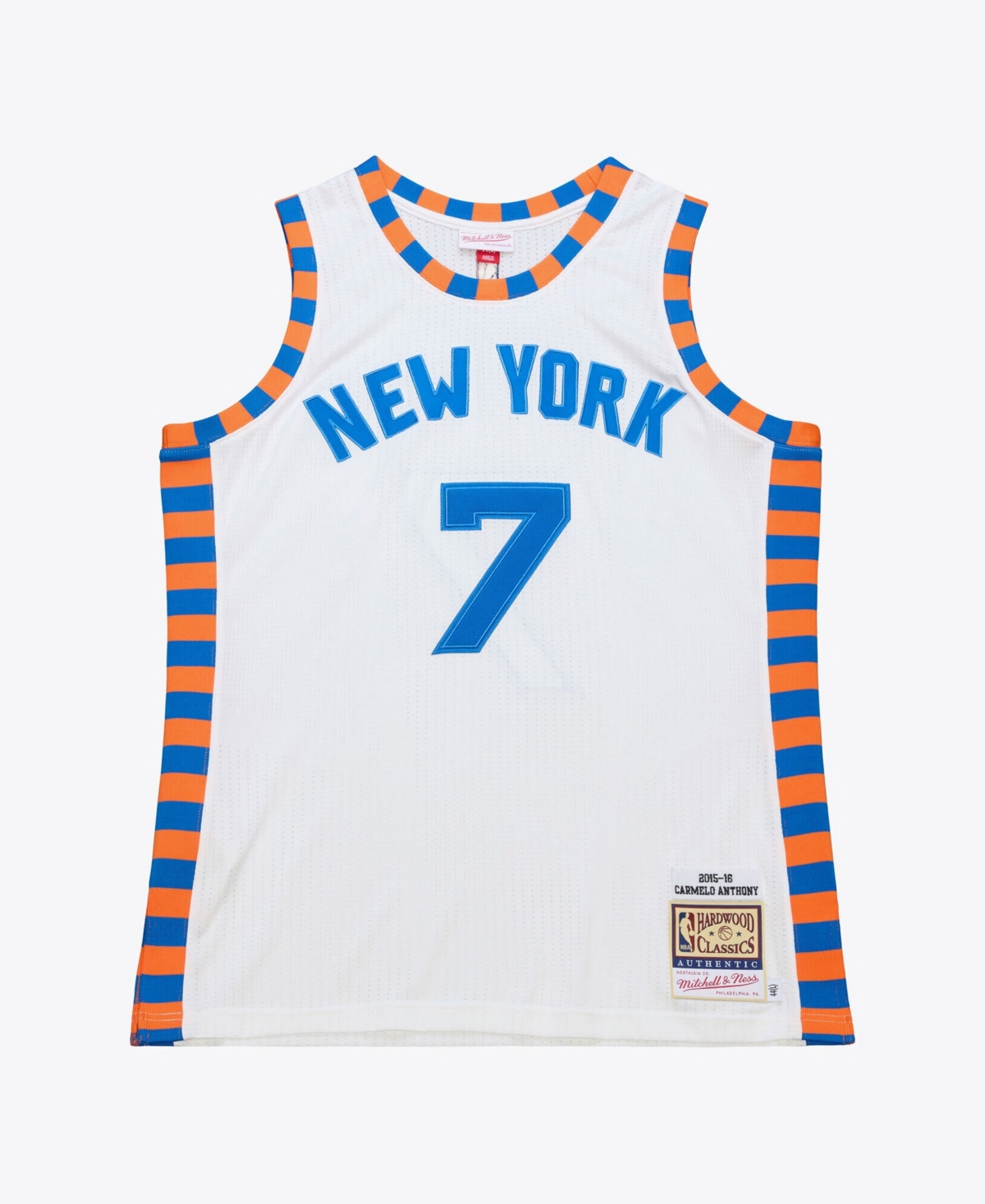Click here for Mitchell & Ness Mens Carmelo Anthony White New Yor... prices