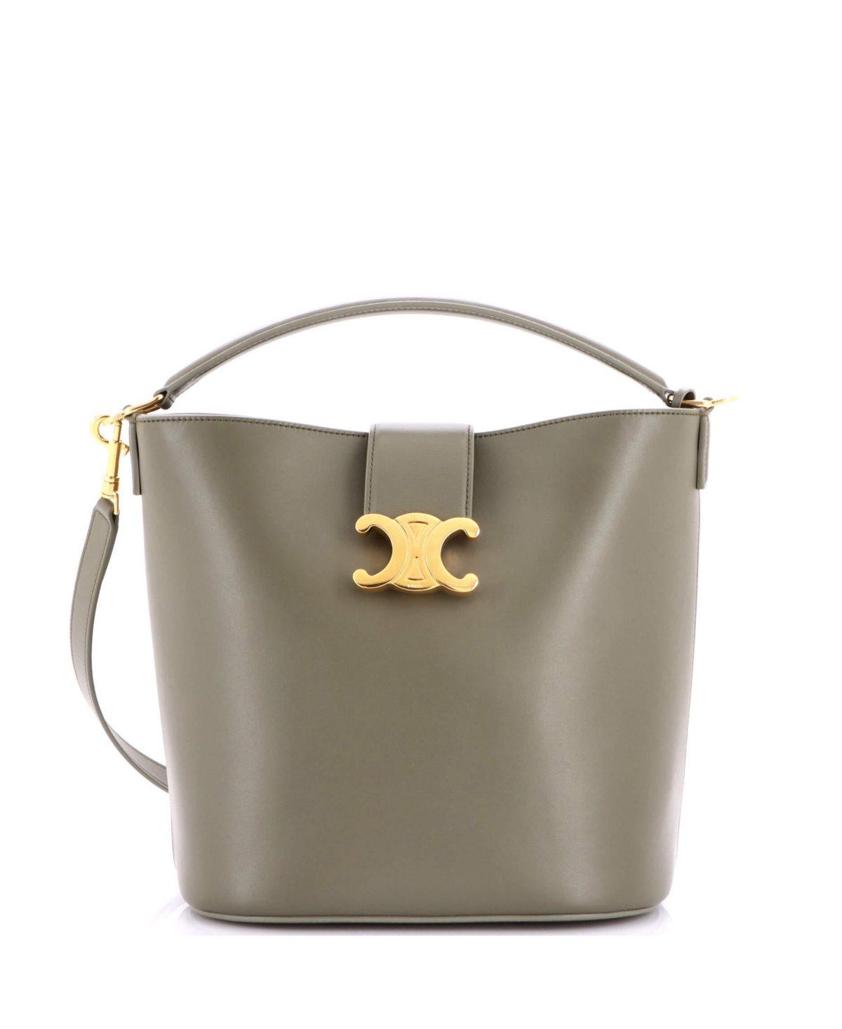 Click here for Pre-Owned Celine Medium Louise Bag Leather - Green prices