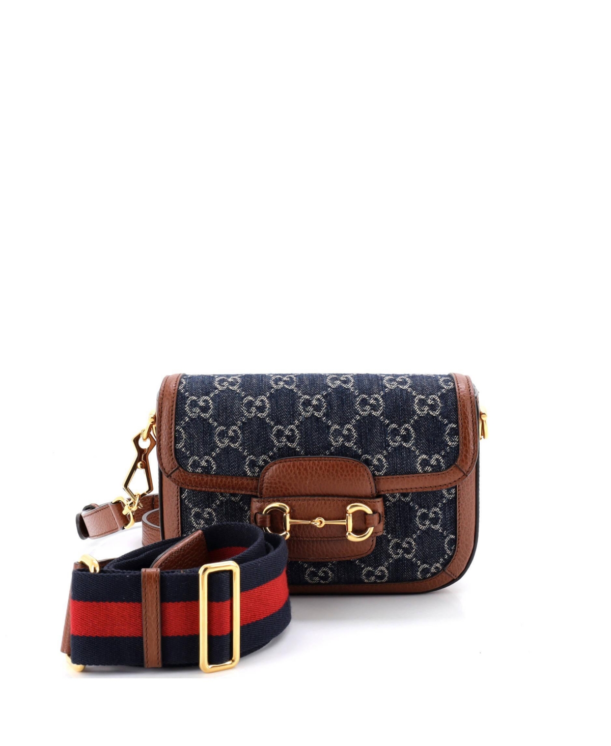 Click here for Pre-Owned Gucci Mini Horsebit 1955 Shoulder Bag Gg... prices
