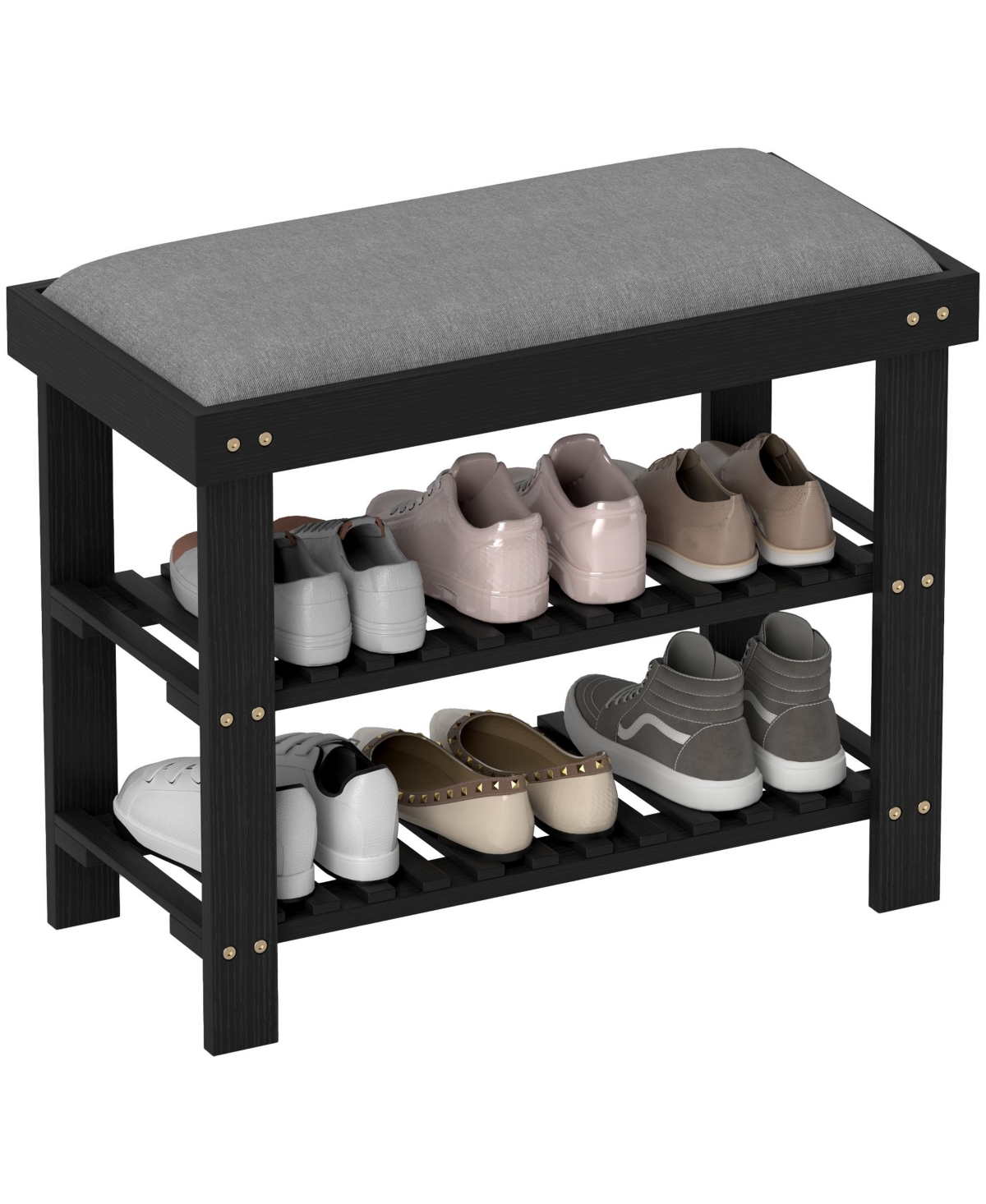 Click here for Homcom Bamboo Shoe Bench  Entryway Bench with Stor... prices