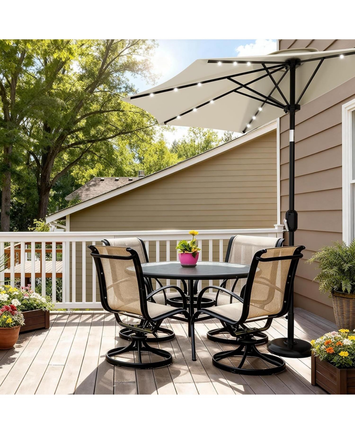 Click here for gaomon 9Feet Half Patio Umbrella with Smooth Crank... prices