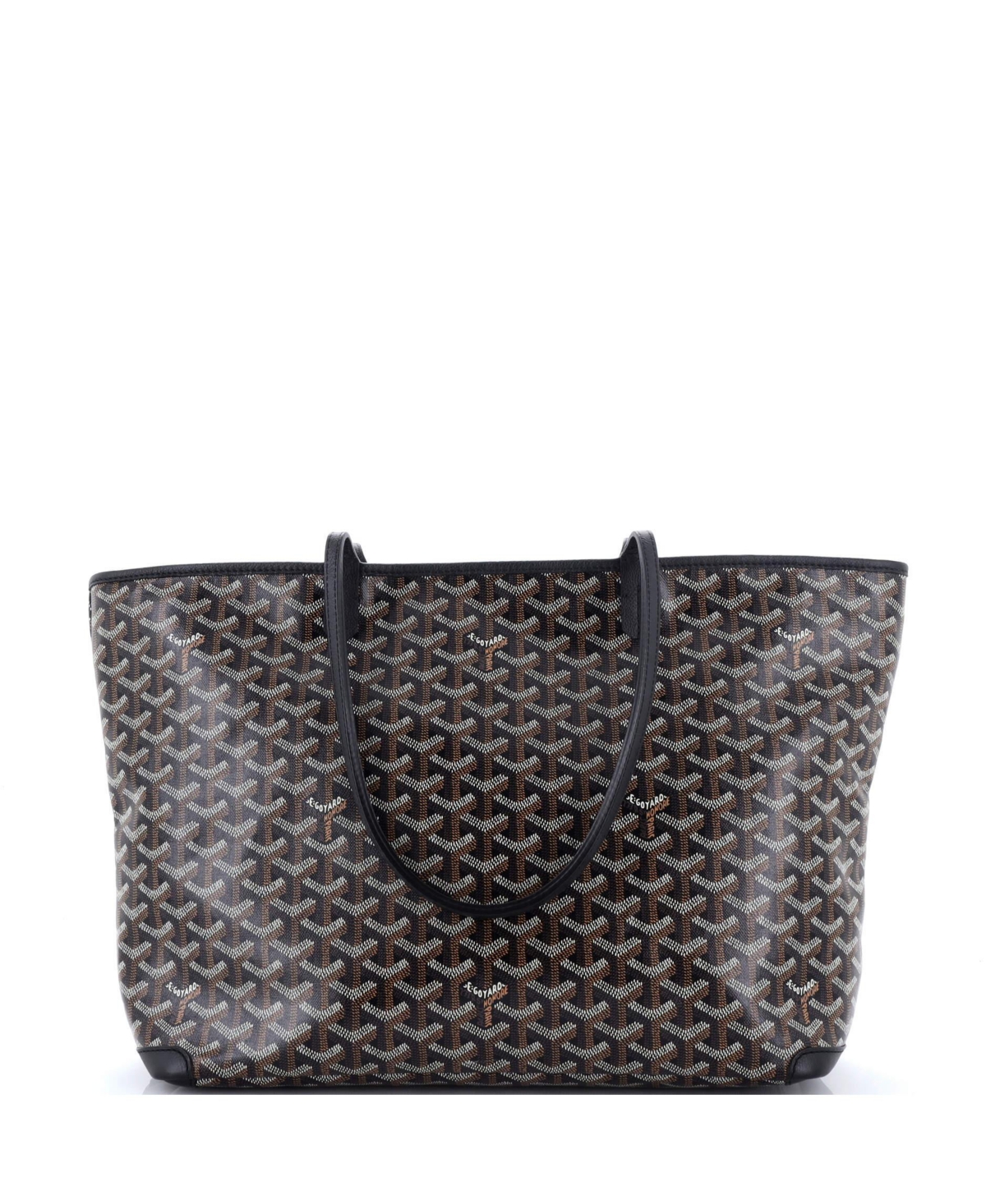 Click here for Pre-Owned Goyard Mm Artois Tote Coated Canvas - Br... prices