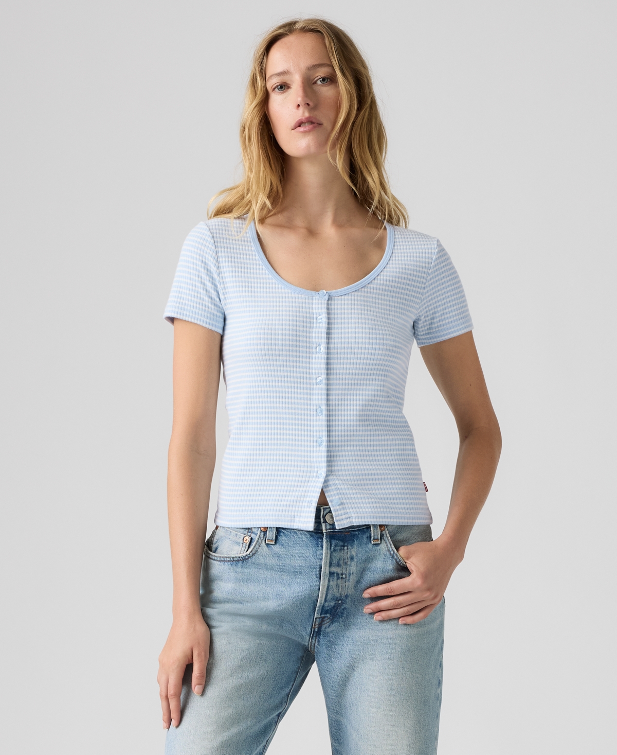 Click here for Levis Womens Austen Button-Up Short-Sleeve Top - A... prices