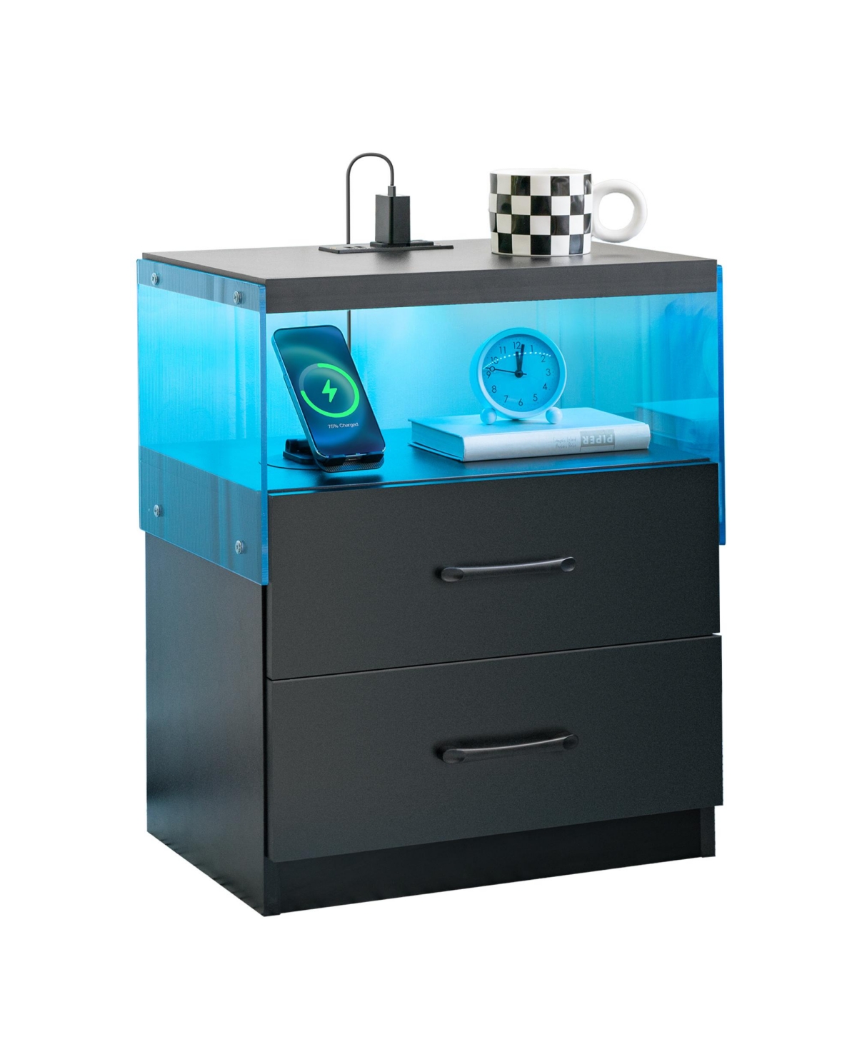 Click here for Rainsken Led Nightstand with Charging Station  Mod... prices
