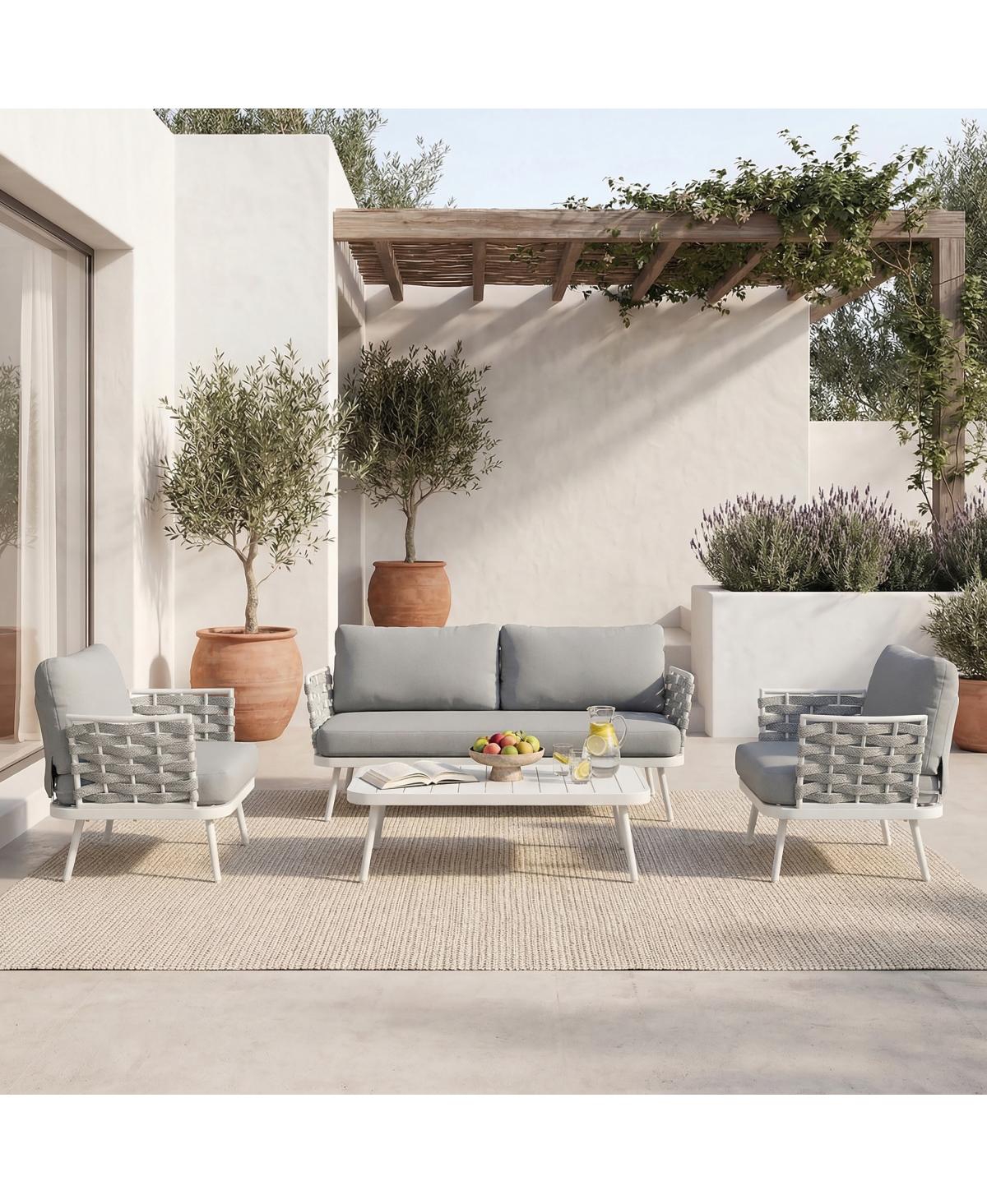 Click here for Streamdale Furniture Streamdale Mariano Steel 4-Pi... prices