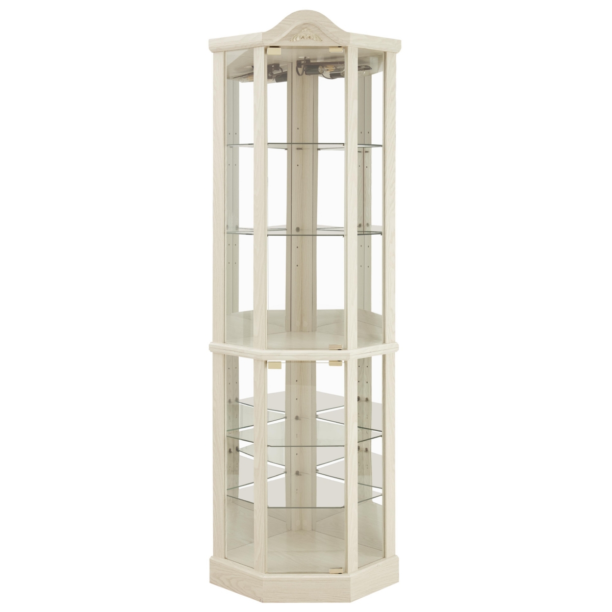 Click here for sumyeg Lighted Glass Display Cabinet Corner Curio... prices