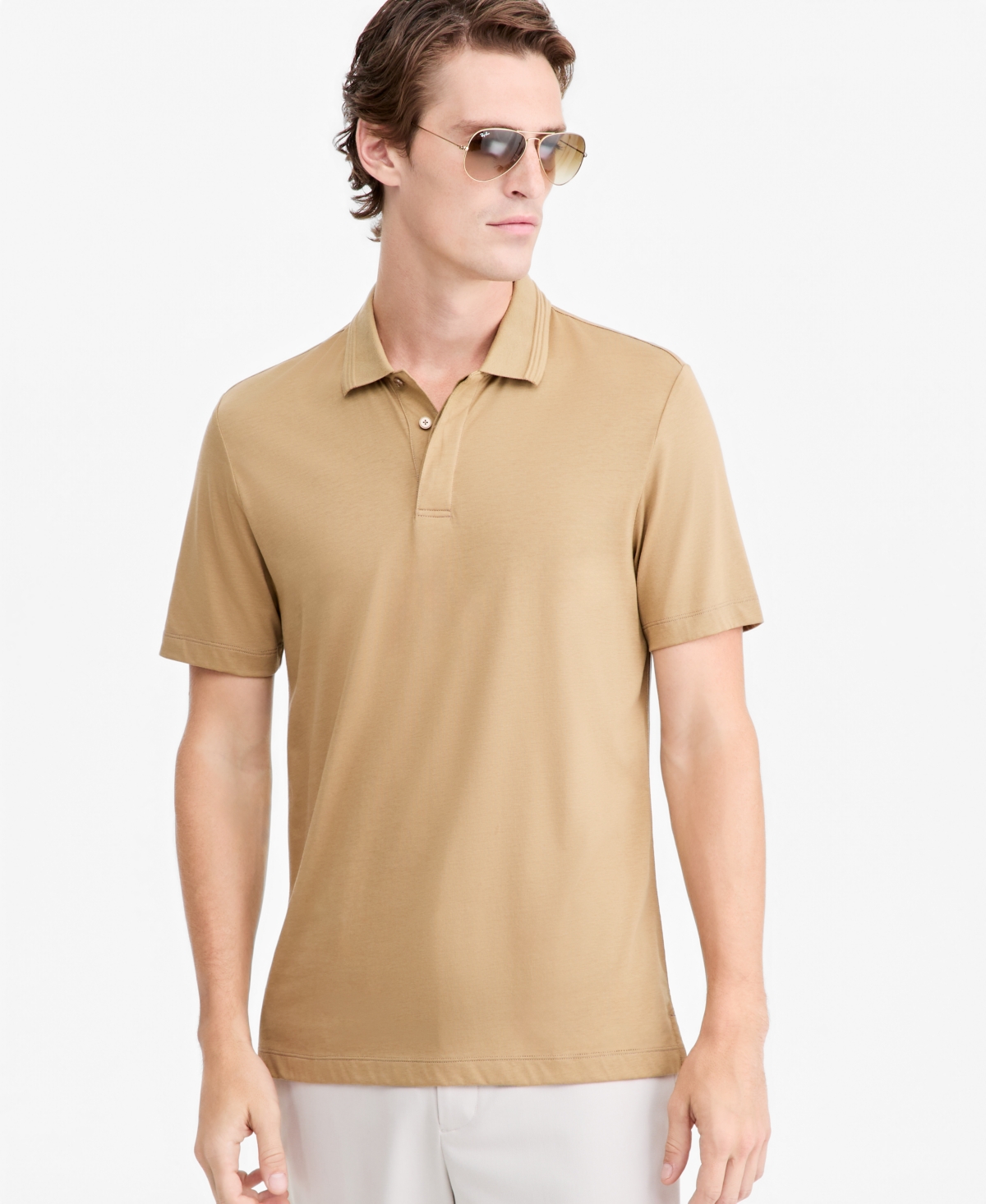 Click here for Alfani Mens Regular-Fit Mercerized Polo Shirt  Cre... prices