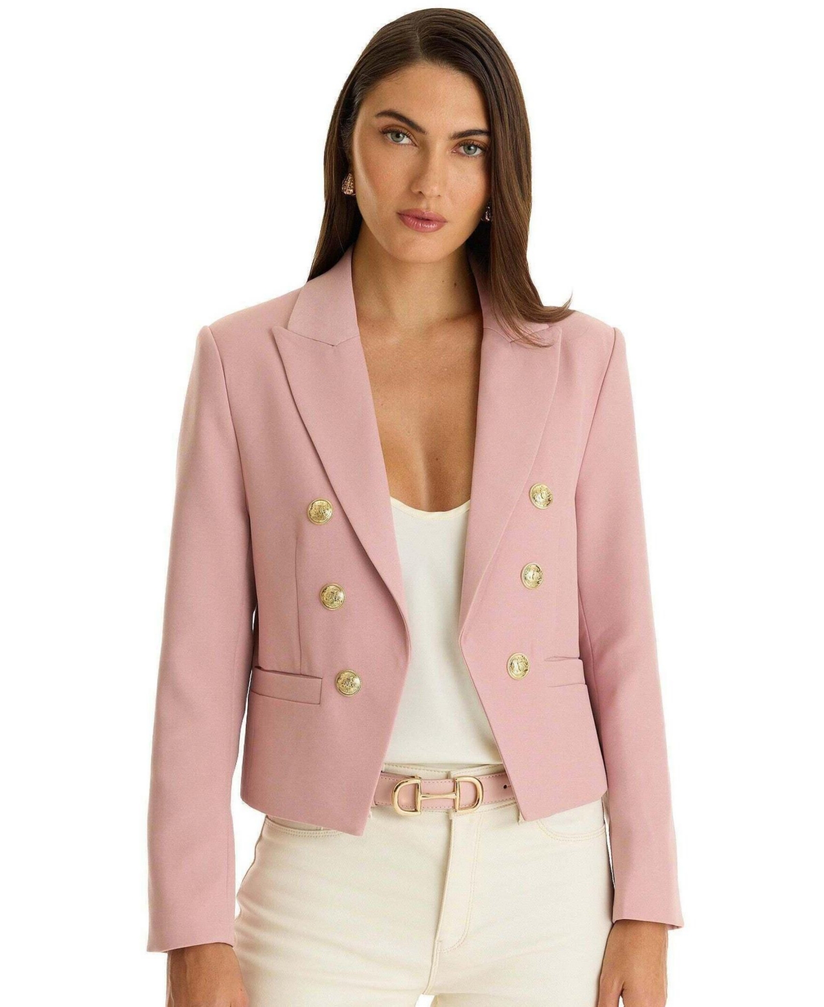 Click here for The Noli Shop Womens Gabrielle Double Breasted Bla... prices