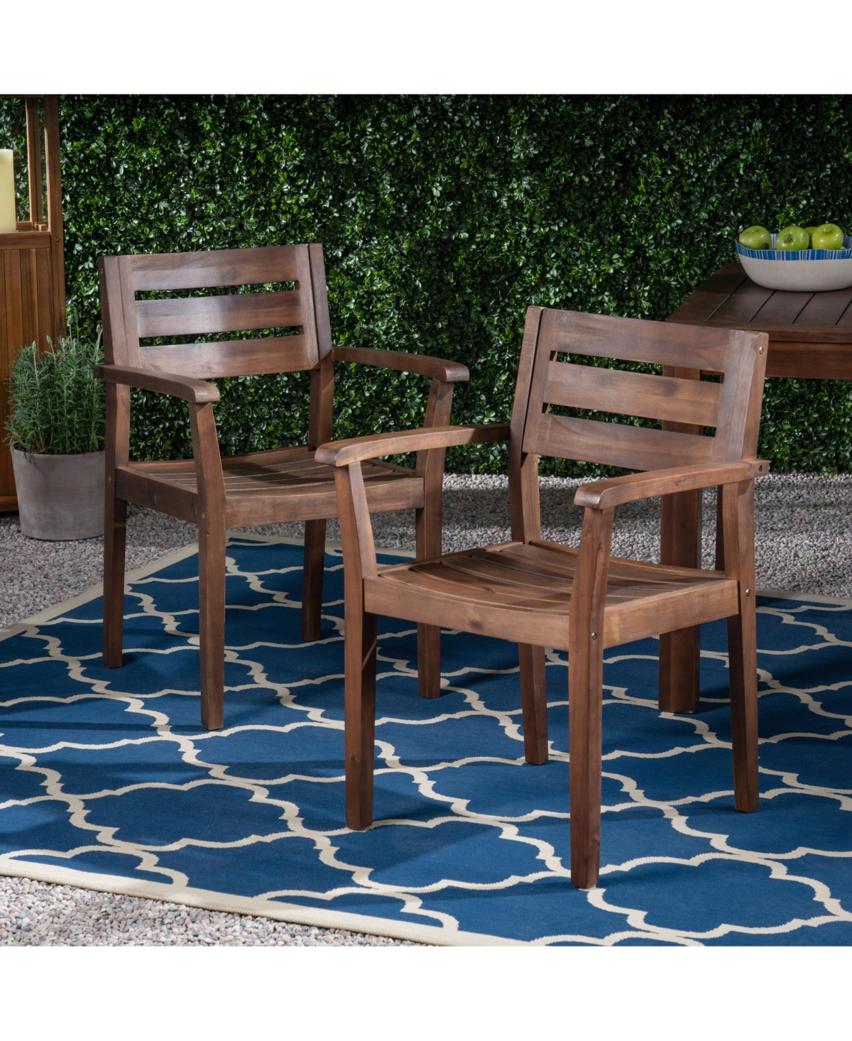 Click here for Clihome 2Pieces Acacia Wood Patio Dining Chairs Ou... prices