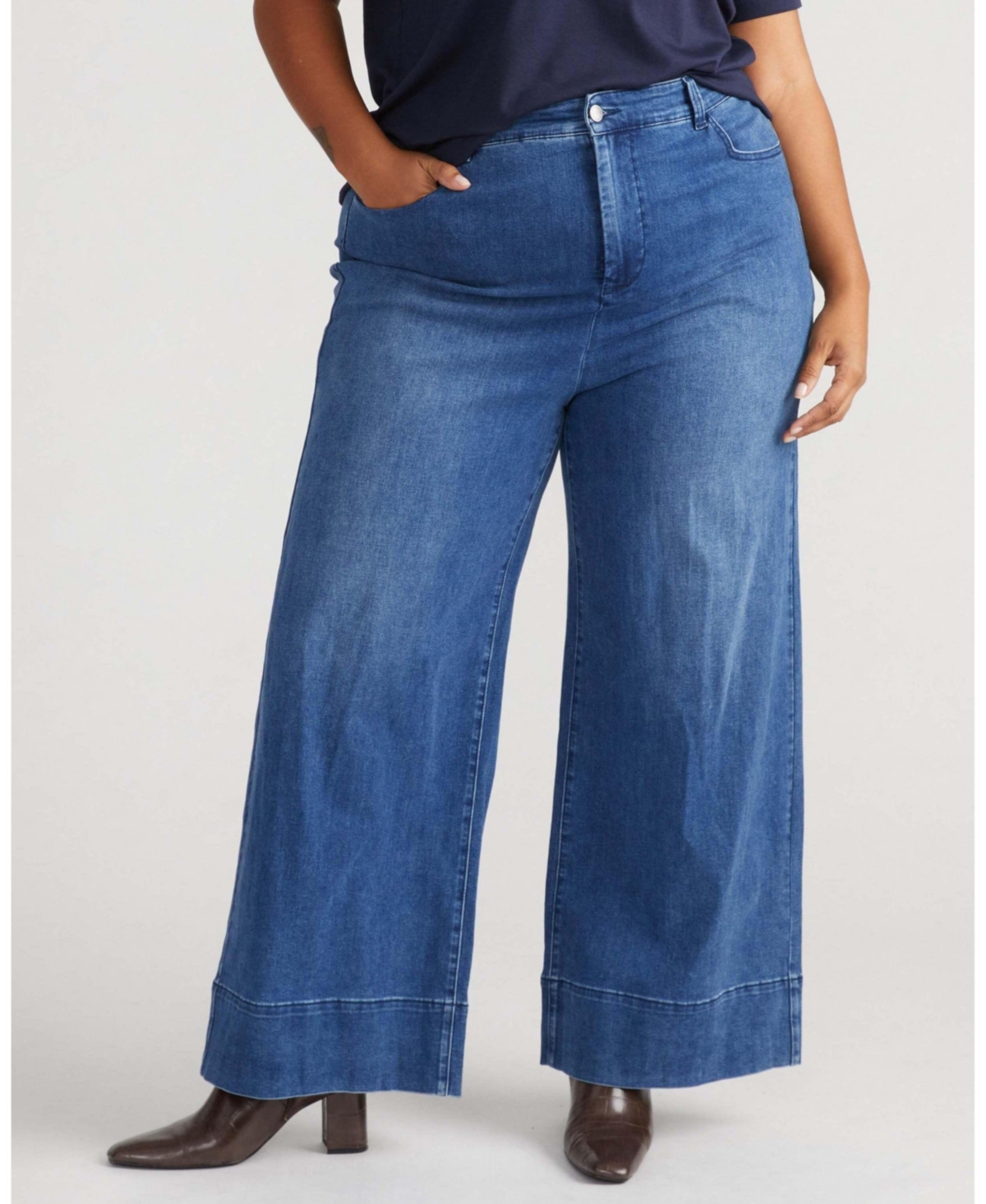 Click here for Universal Standard Plus Size Carrie High Rise Wide... prices