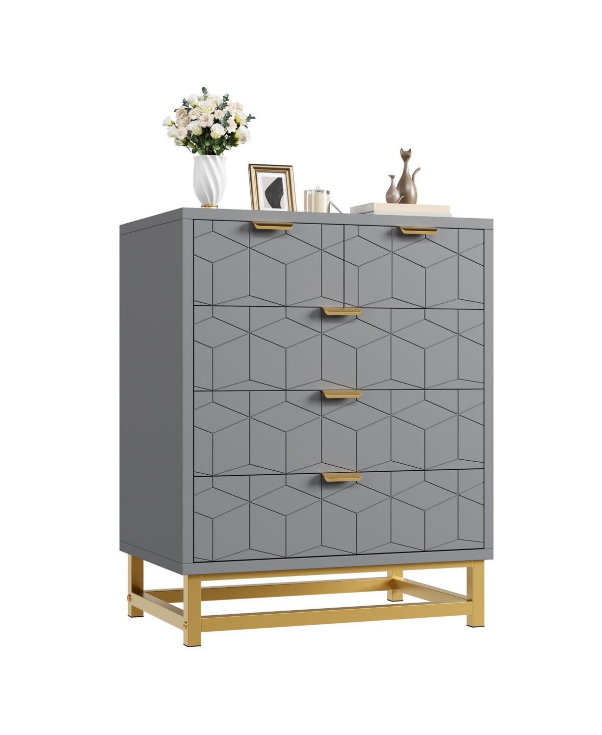 Click here for homfan 5-Drawer Dresser with Metal Legs  Modern Ch... prices