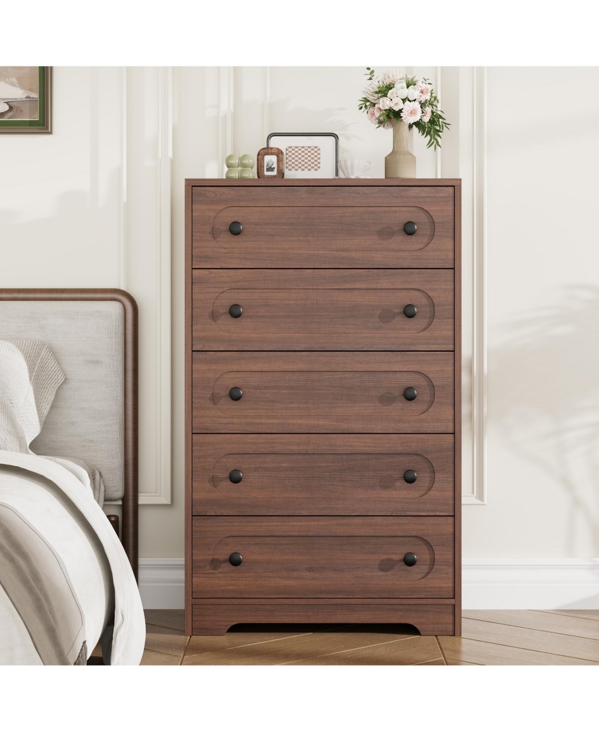 Click here for homfan 5-Drawer Tall Dresser with Deep Drawers and... prices