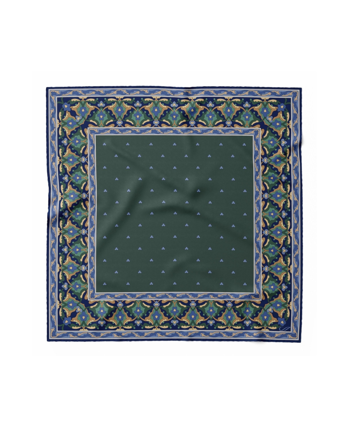 Click here for Elizabetta Mens Enrico Silk Pocket Square - Green prices