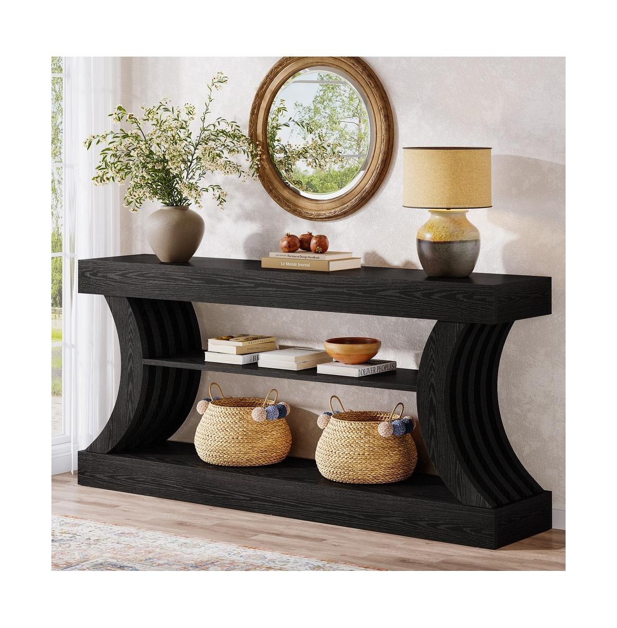 Click here for Tribesigns 70.9 Rectangle Wood Console Table with... prices