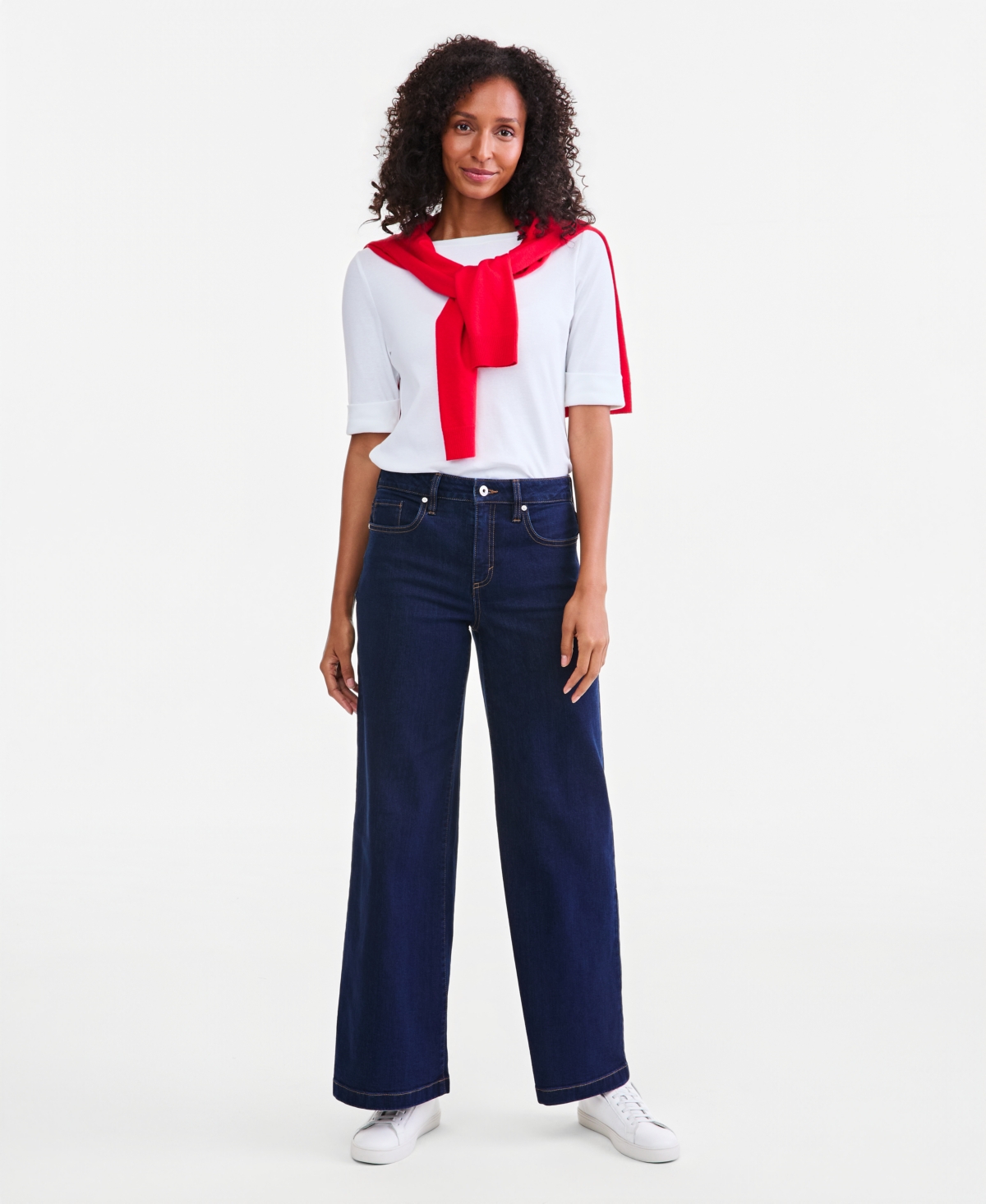 Click here for Style & Co Womens High-Rise Wide-Leg Jeans  Macys... prices