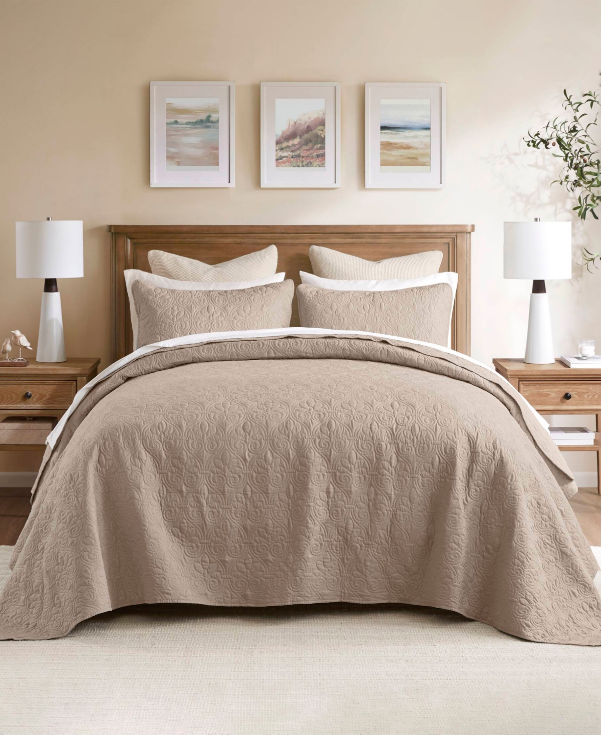Click here for Madison Park Quebec Quilted 3-Pc. Bedspread Set  Q... prices