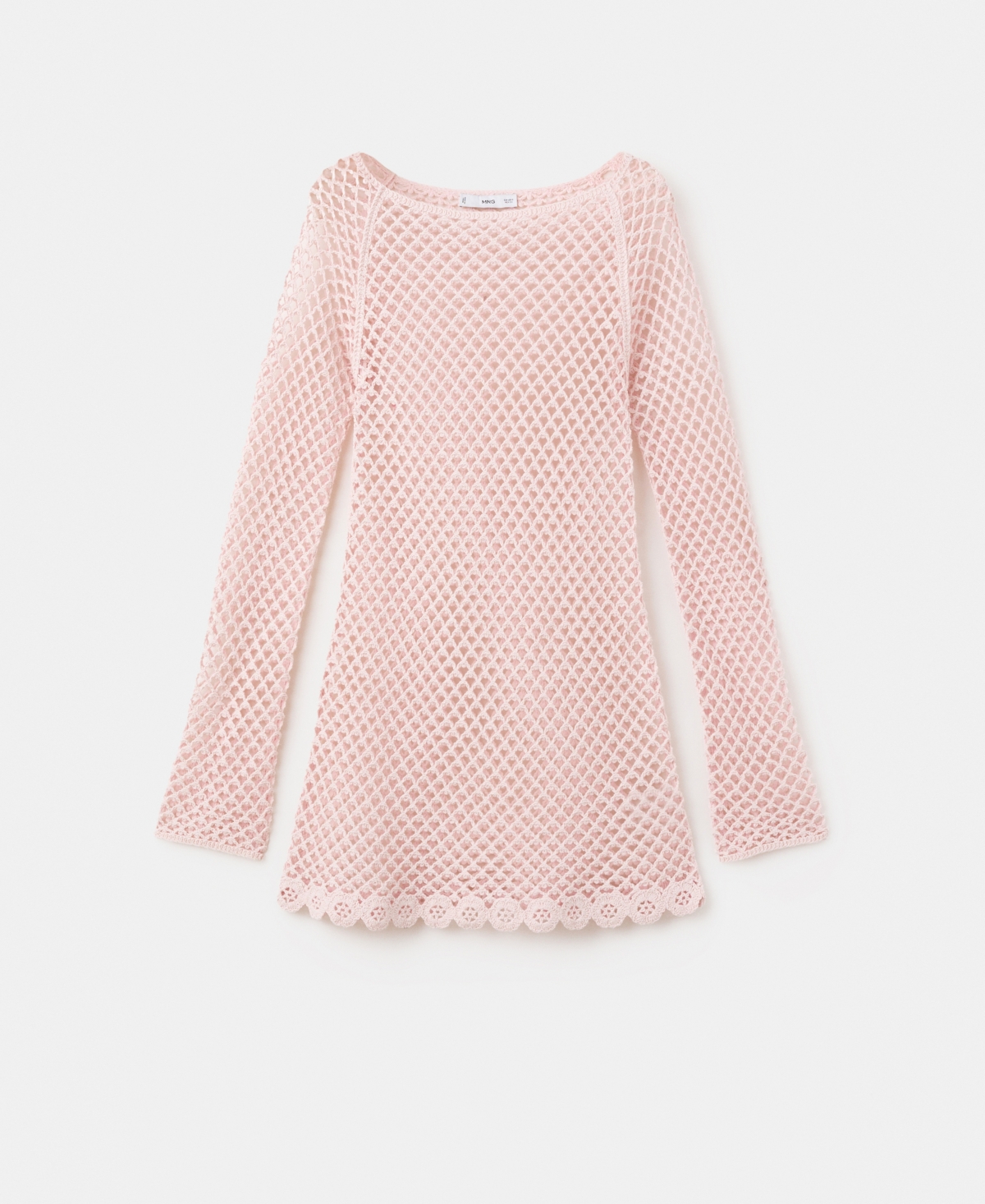 Click here for Mango Womens Crochet Short Dress - Pastel Pink prices