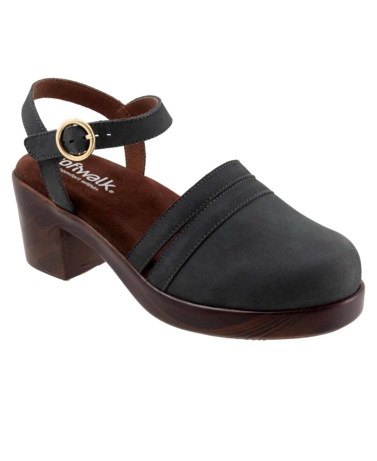 Click here for Softwalk Womens Fillmore Clog - Navy nubuck prices