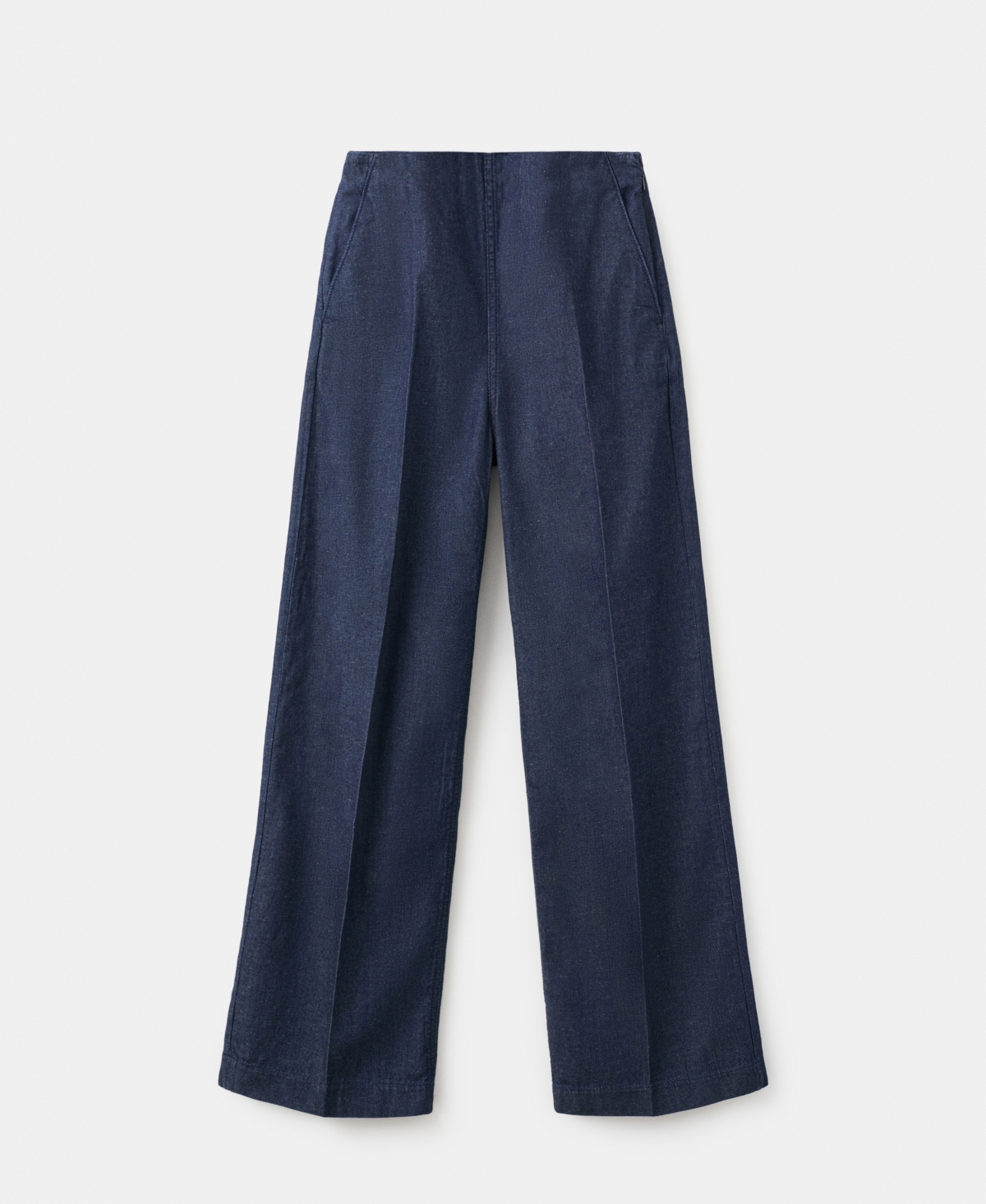 Click here for Mango Womens High-Waisted Denim Pants - Open Blue prices