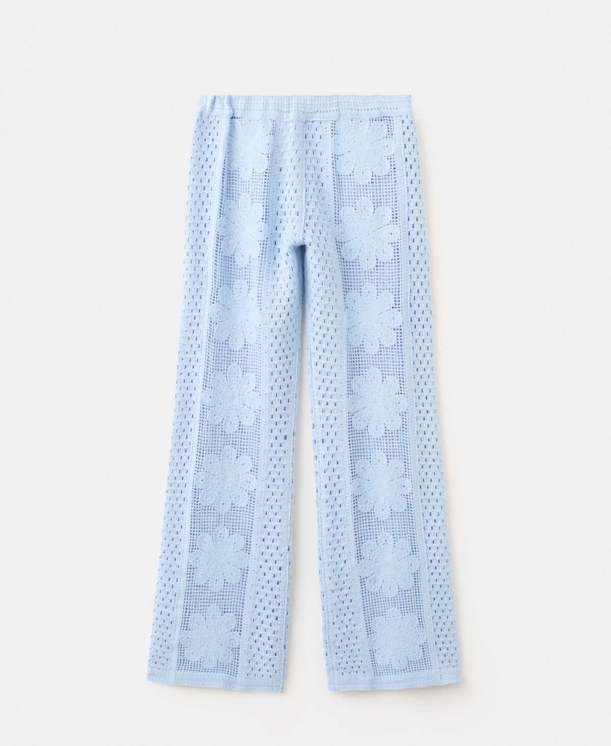 Click here for Mango Womens Openwork Embroidery Straight-Leg Pant... prices
