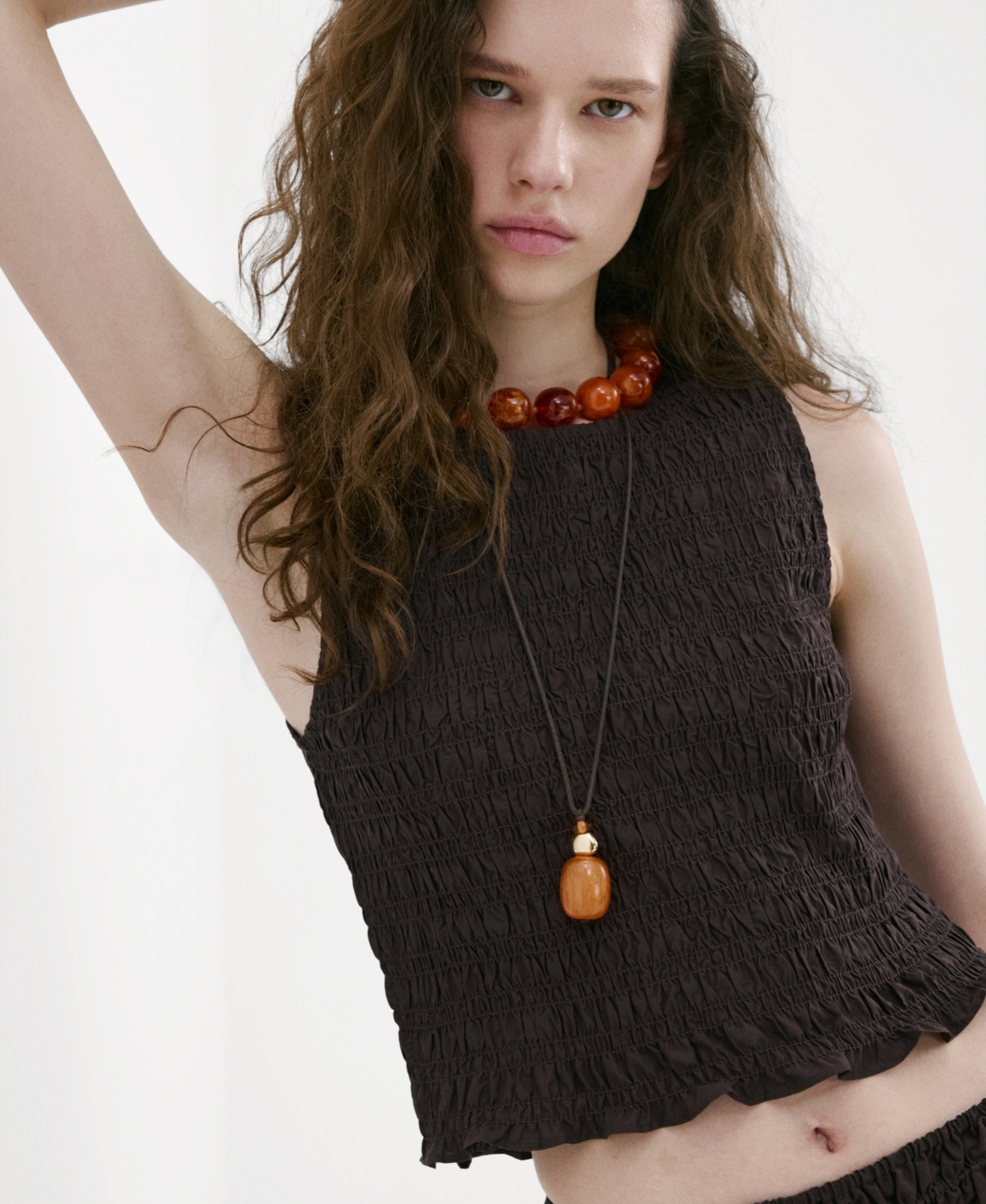 Click here for Mango Womens Terry Cotton Top - Chocolate prices