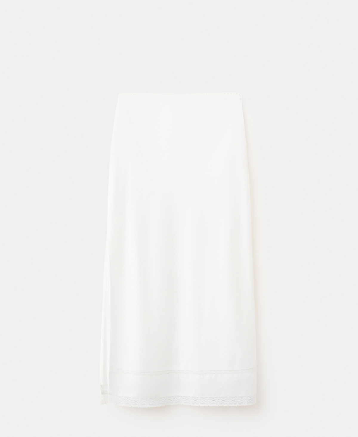 Click here for Mango Womens Lace Details Linen Skirt - Off White prices