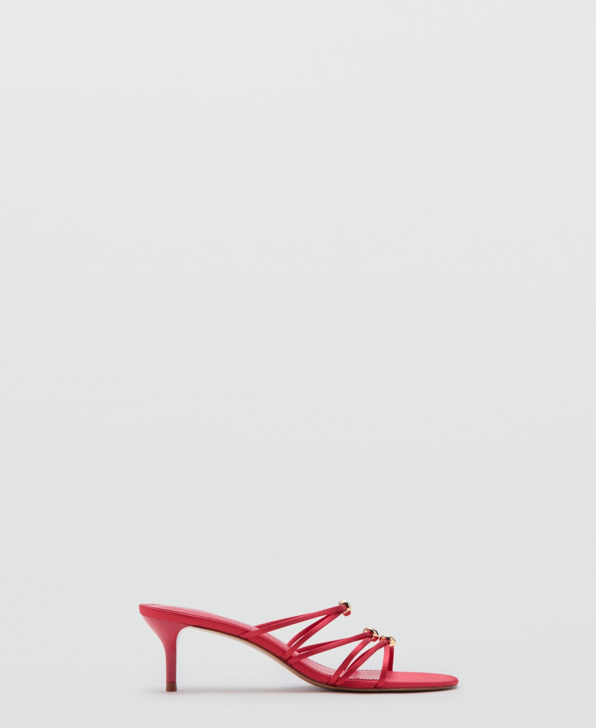 Click here for Mango Womens Satin Straps Heeled Sandals - Red prices