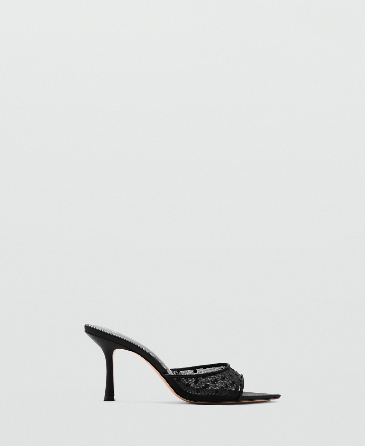 Click here for Mango Womens Lace Heeled Sandals - Black prices