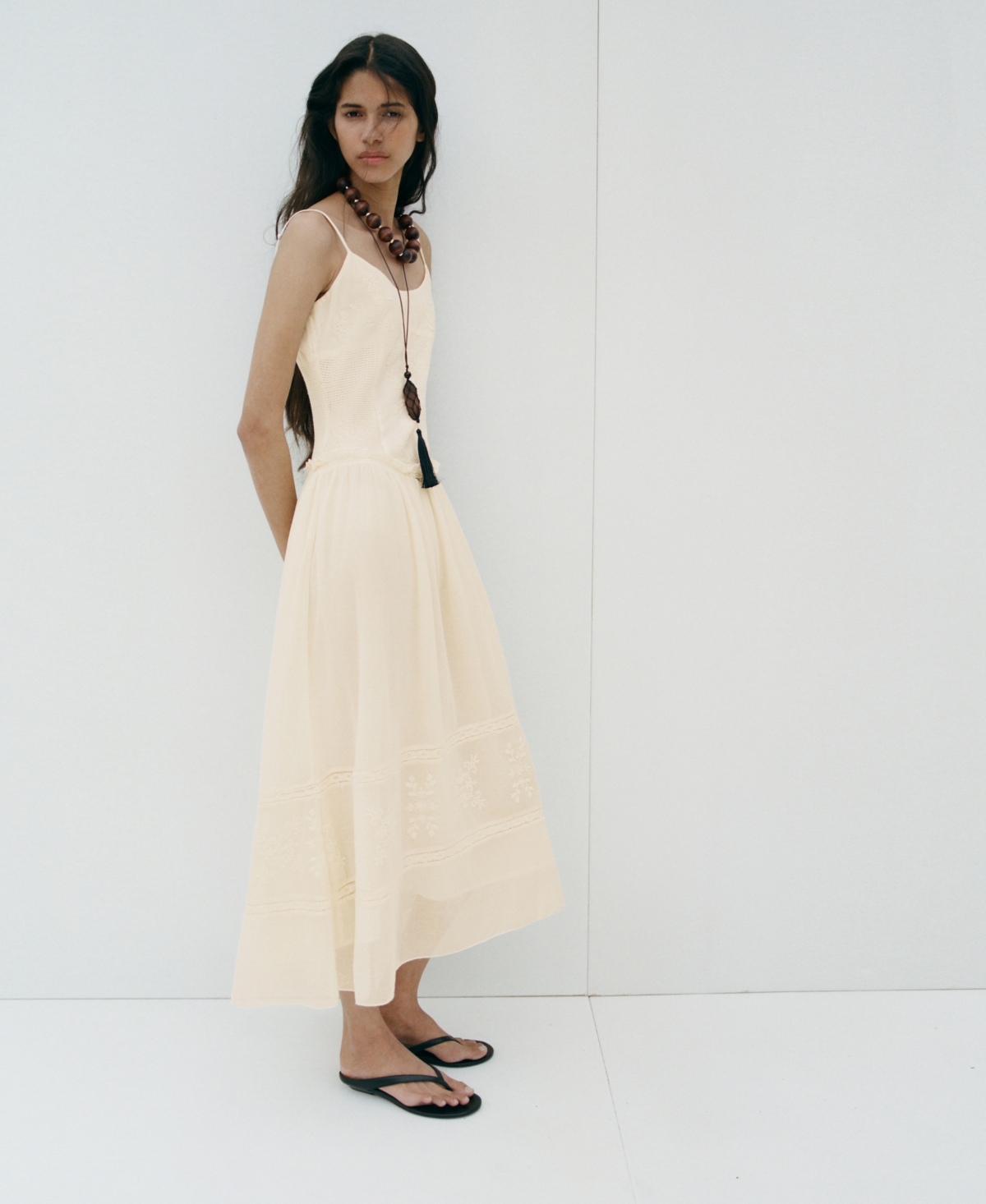 Click here for Mango Womens Embroidered Detail Dress - Off White prices