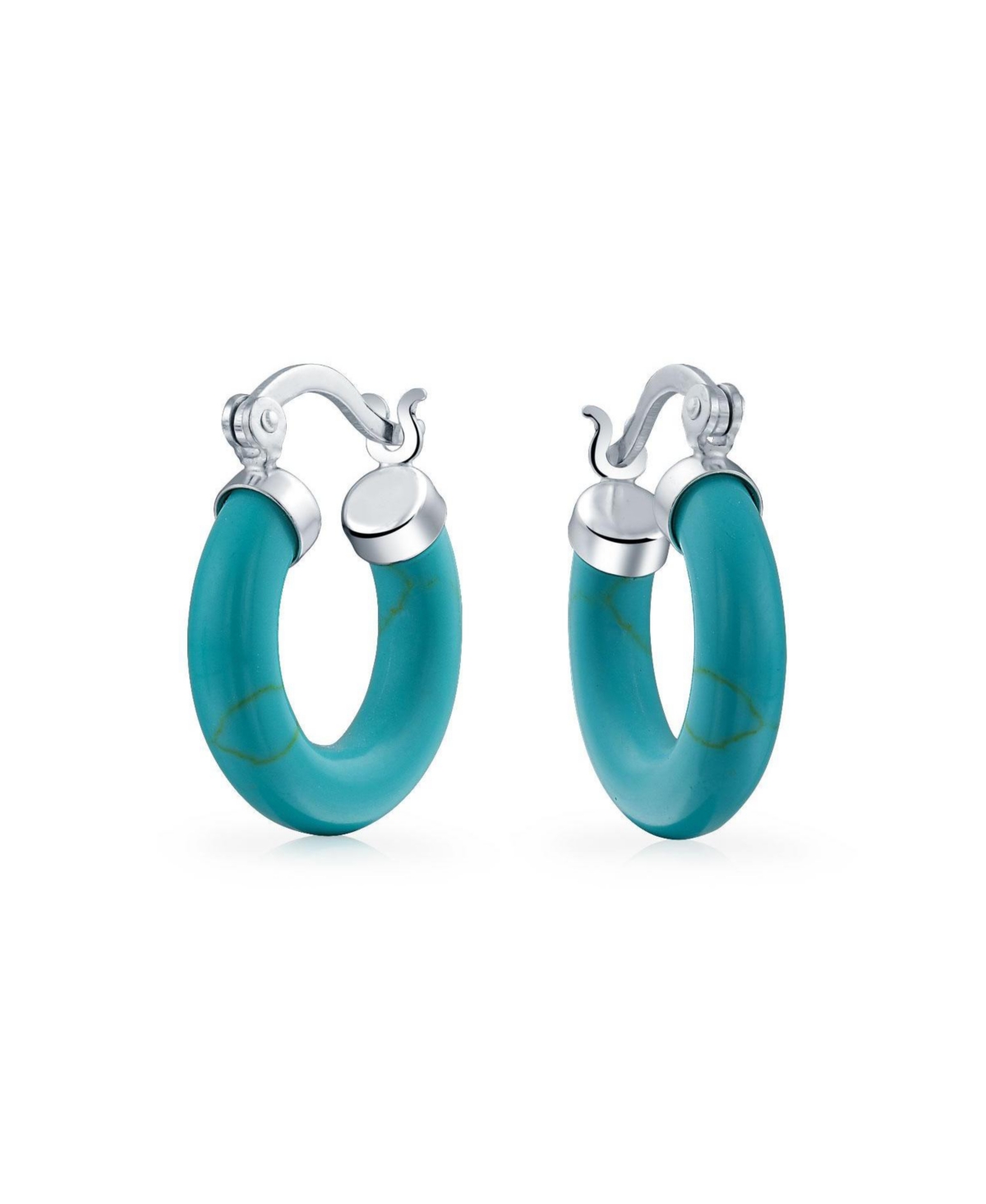 Click here for Bling Jewelry Classic Stone Turquoise Onyx Round T... prices