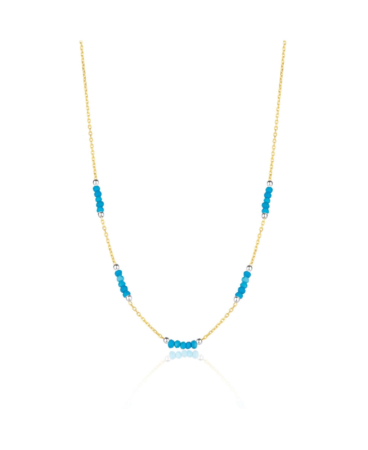 Click here for Spero London Turquoise Beaded Sterling Silver Chai... prices