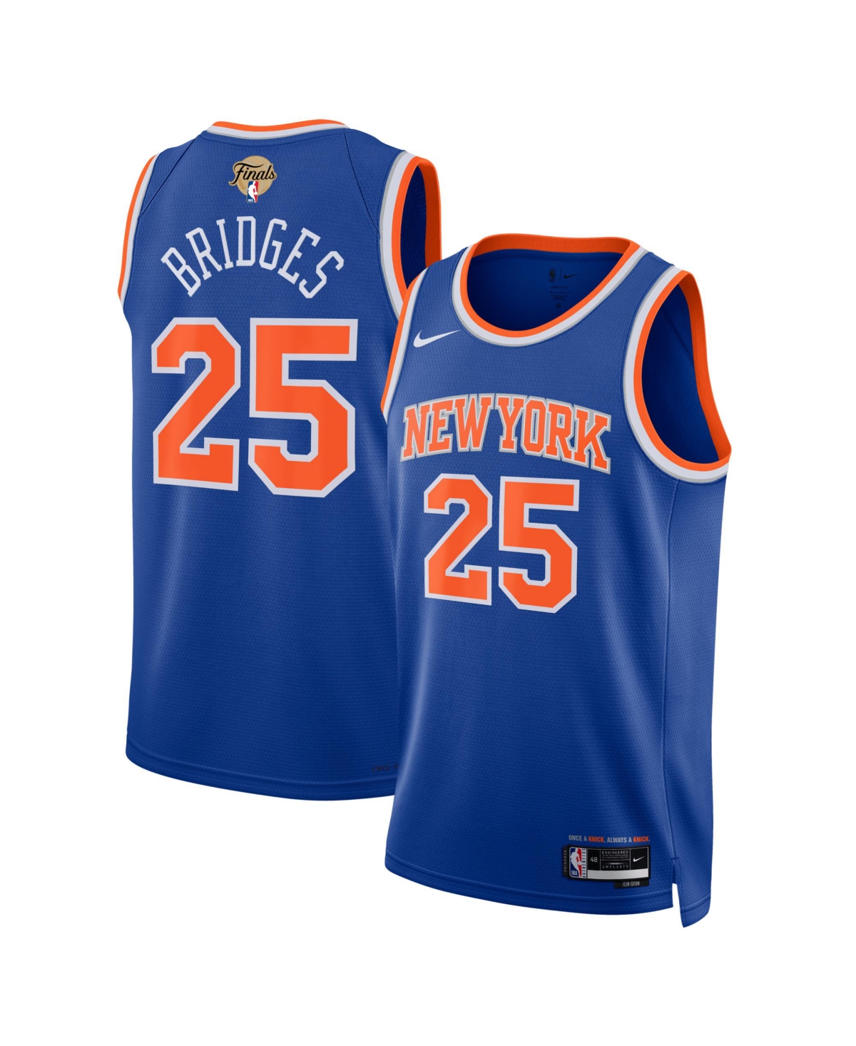 Click here for Nike Mens and Womens Mikal Bridges Blue New York K... prices