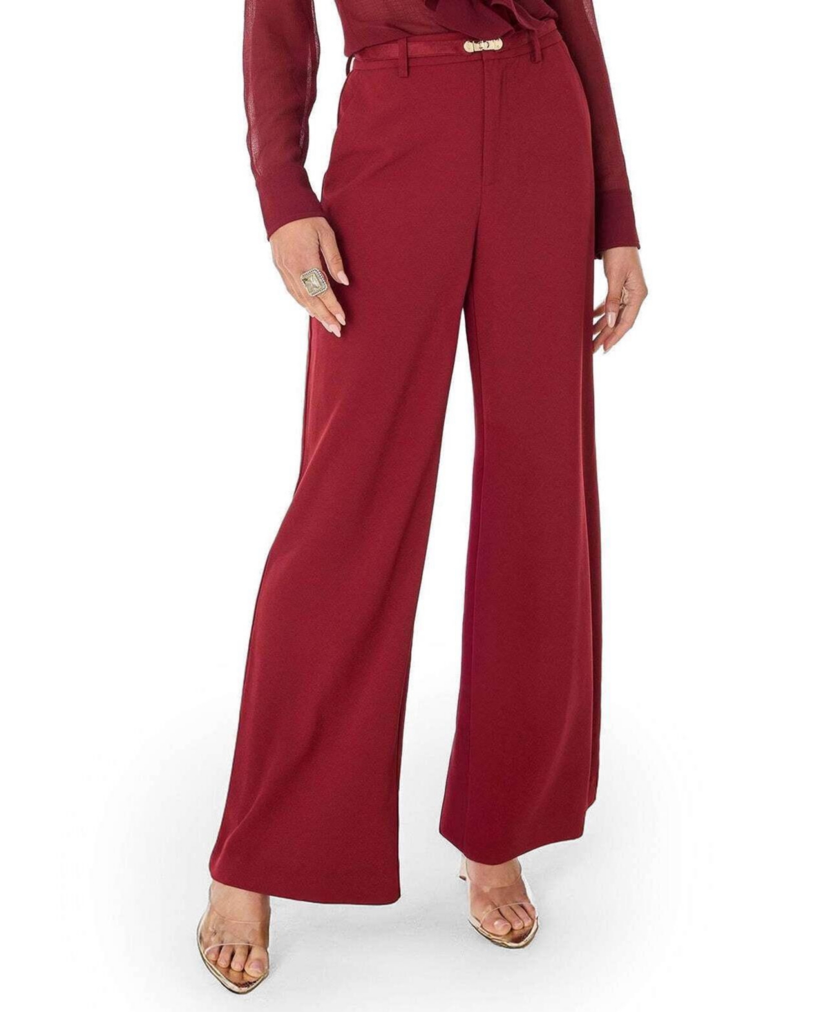 Click here for The Noli Shop Womens Martina Belted Trouser - Merl... prices