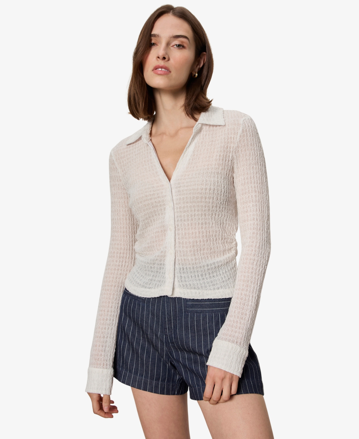 Click here for Sanctuary Womens Juno Textured Long-Sleeve Spread... prices