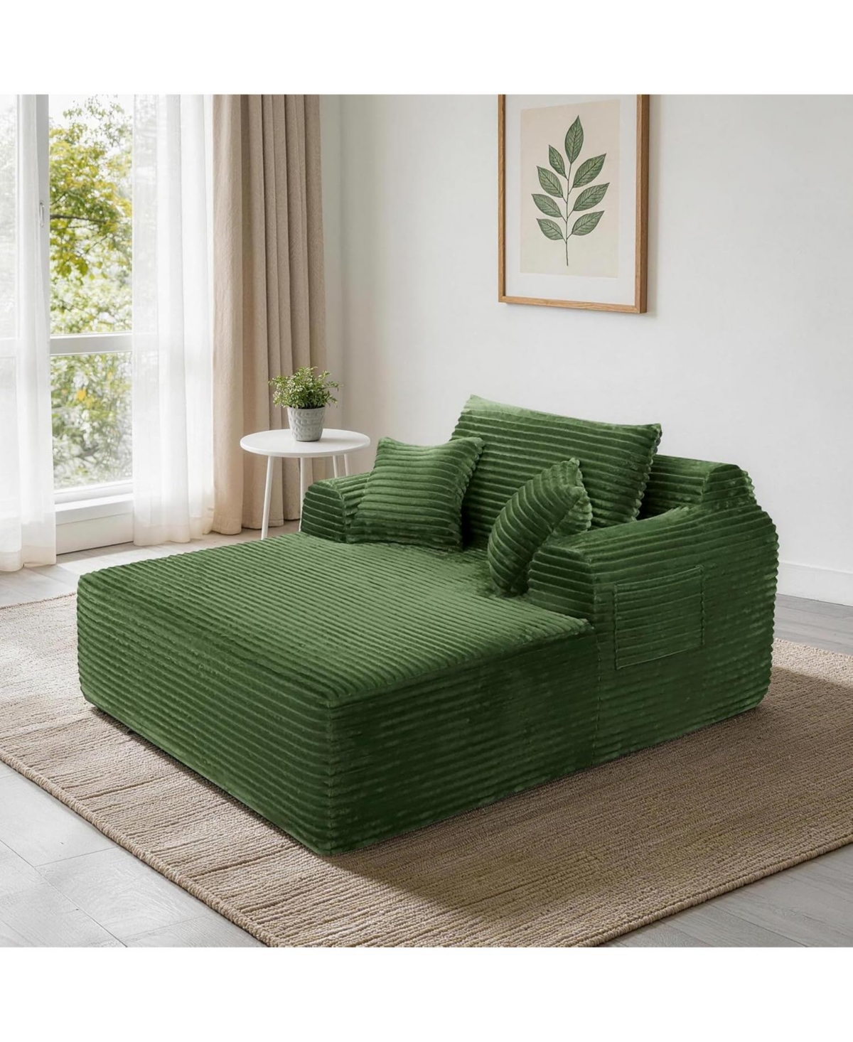 Click here for homfan Corduroy Sofa Bed - Boneless Lounge Chair w... prices