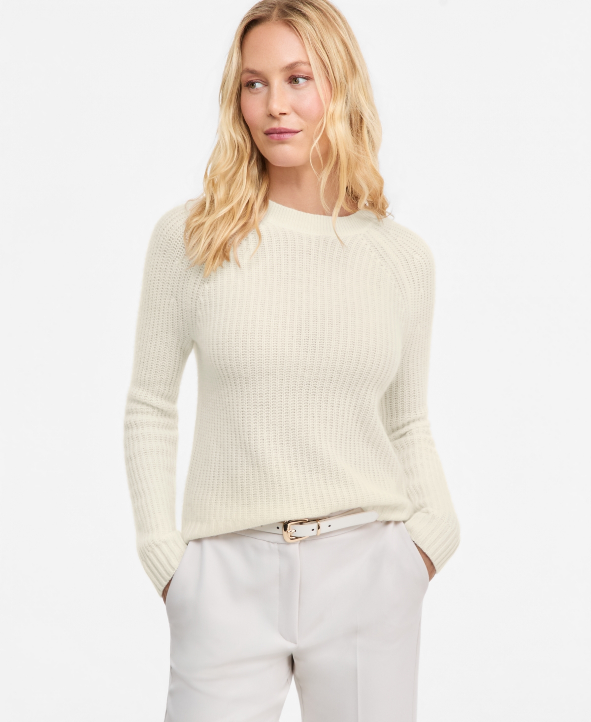Click here for Charter Club Womens 100 Cashmere Shaker Stitch Cre... prices