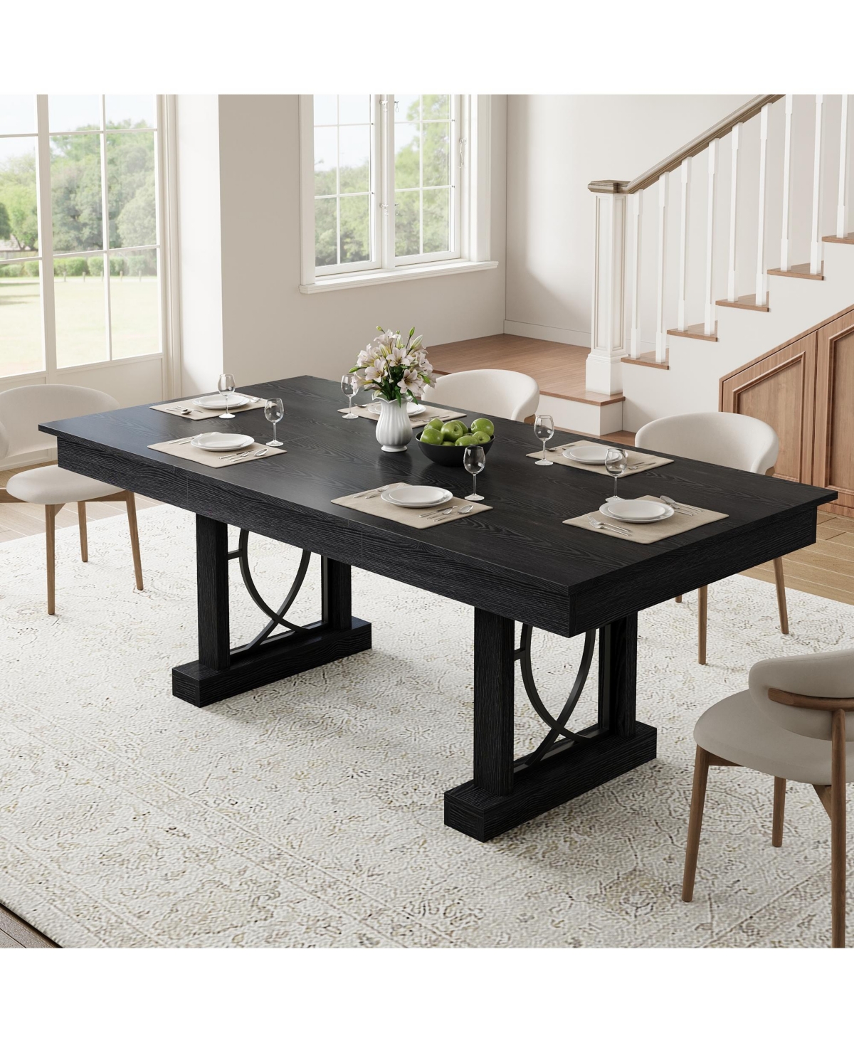 Click here for gaomon Kitchen Dining Table for 6-8 with 2 Drawers... prices