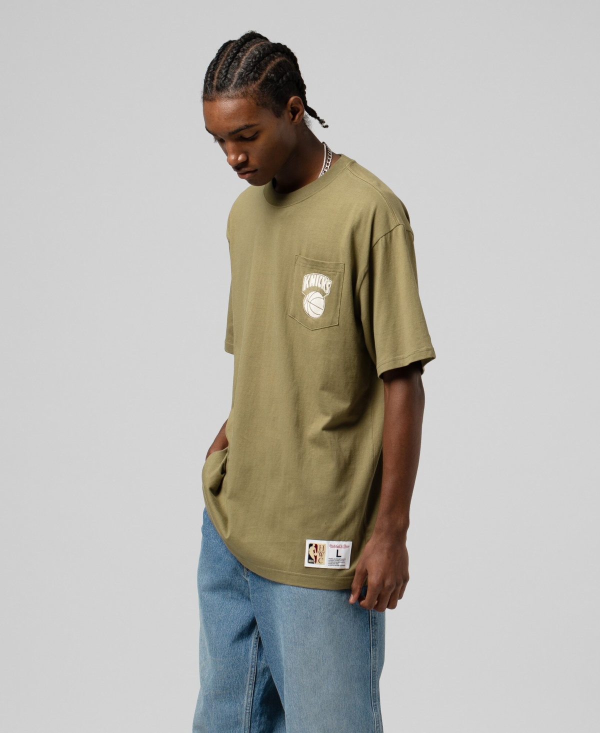 Click here for Mitchell Ness Mens Olive New York Knicks Hardwood... prices
