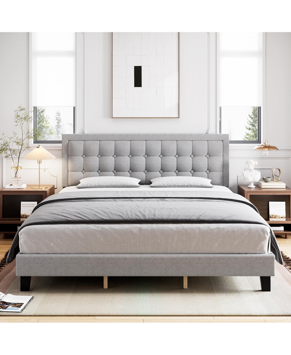 Click here for homfan Versatile Bed Frame â Adjustable Headboar... prices