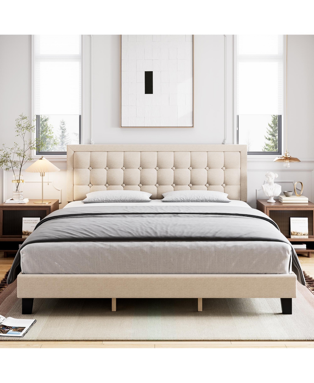 Click here for homfan Versatile Bed Frame â Adjustable Headboar... prices