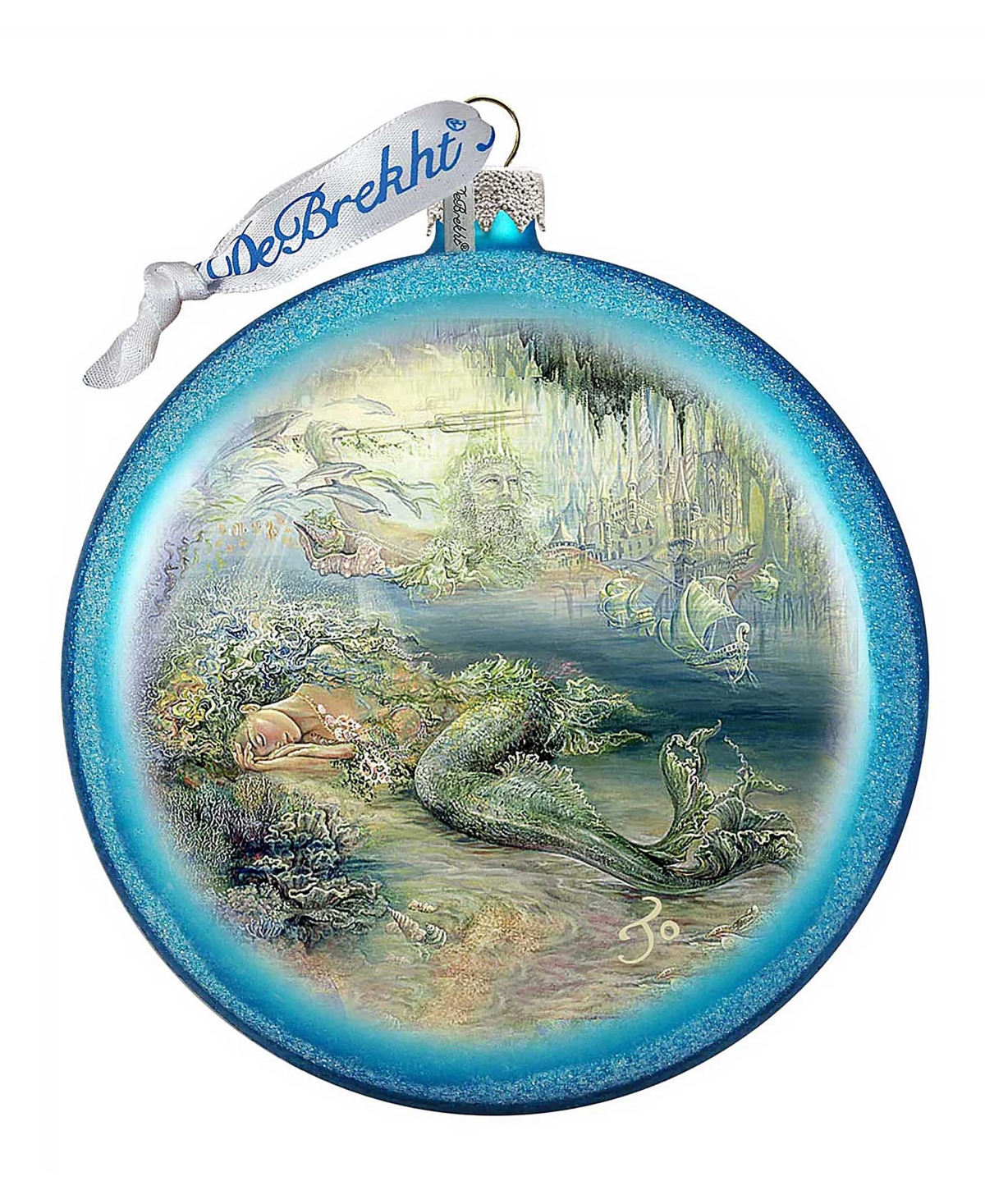 G.DeBrekht Mer Angel Glass Ornament Holiday Splendor - Multi Color