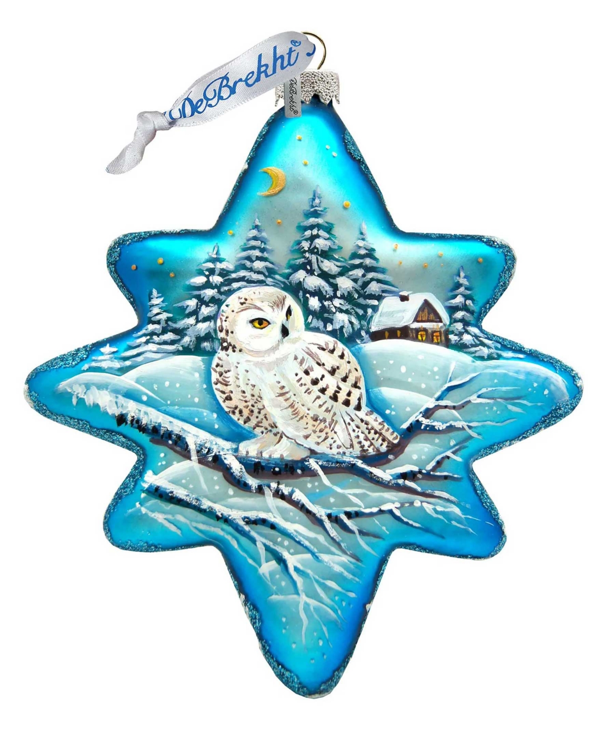 Click here for G.DeBrekht White Owl North Star Holiday Ornament -... prices