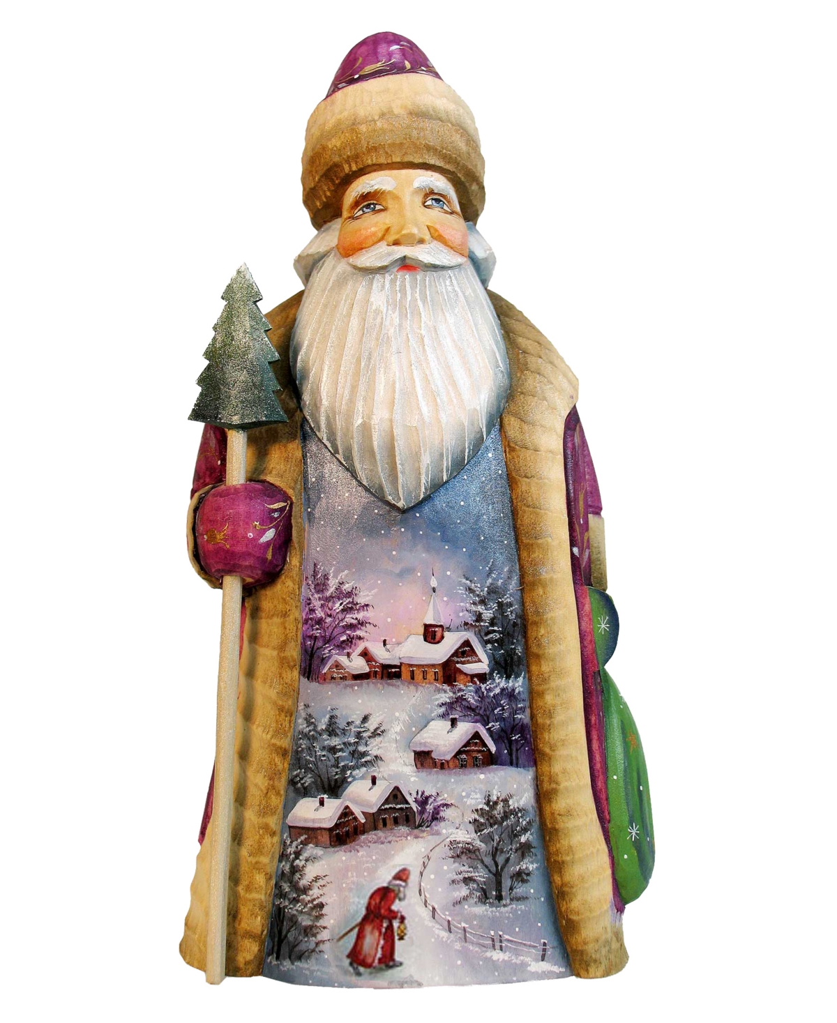 Click here for G.DeBrekht Woodcarved First Light Santa Figurine -... prices