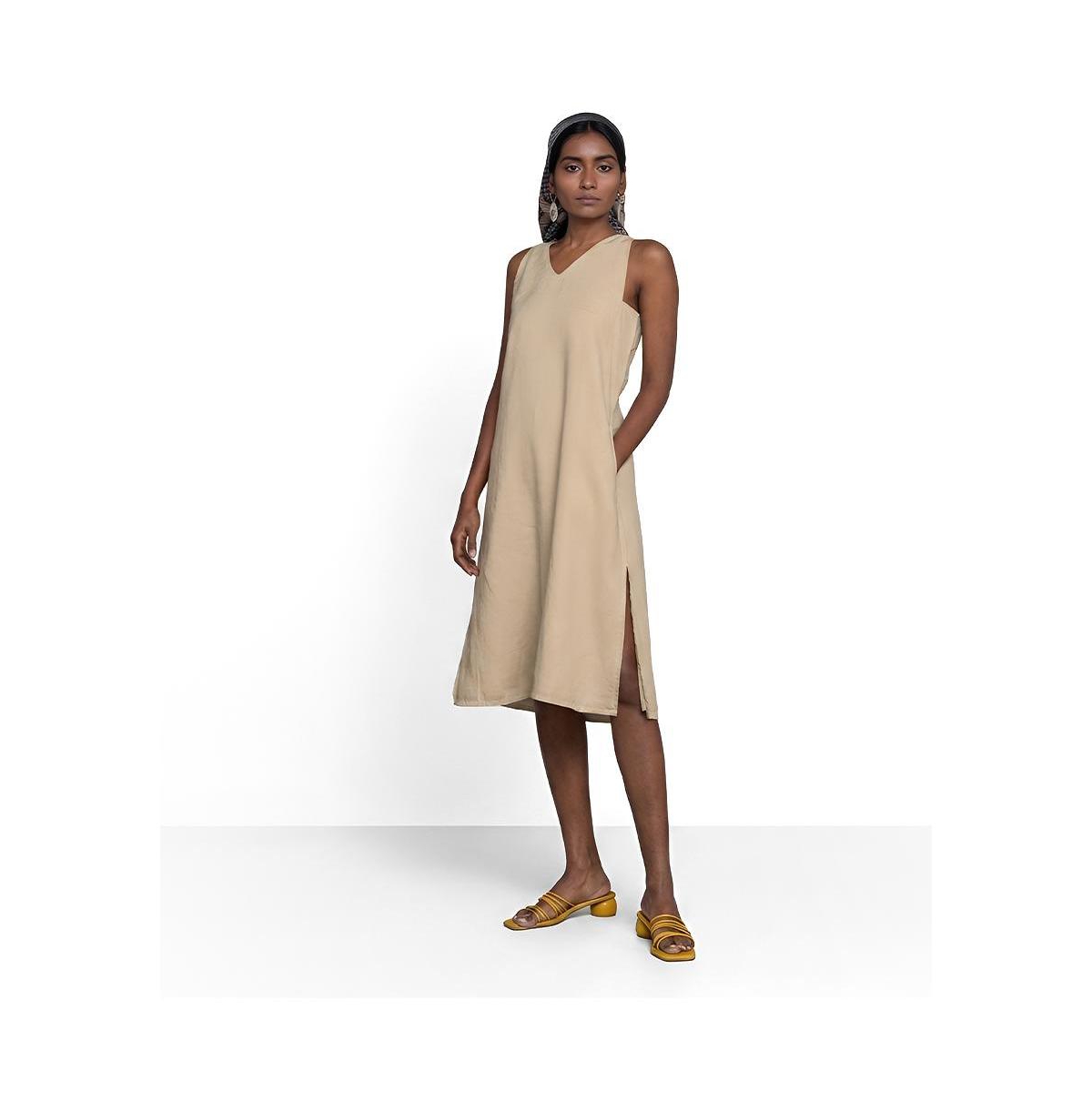 Click here for Reistor Womens Reading Tea Leaves Dress - Beige prices
