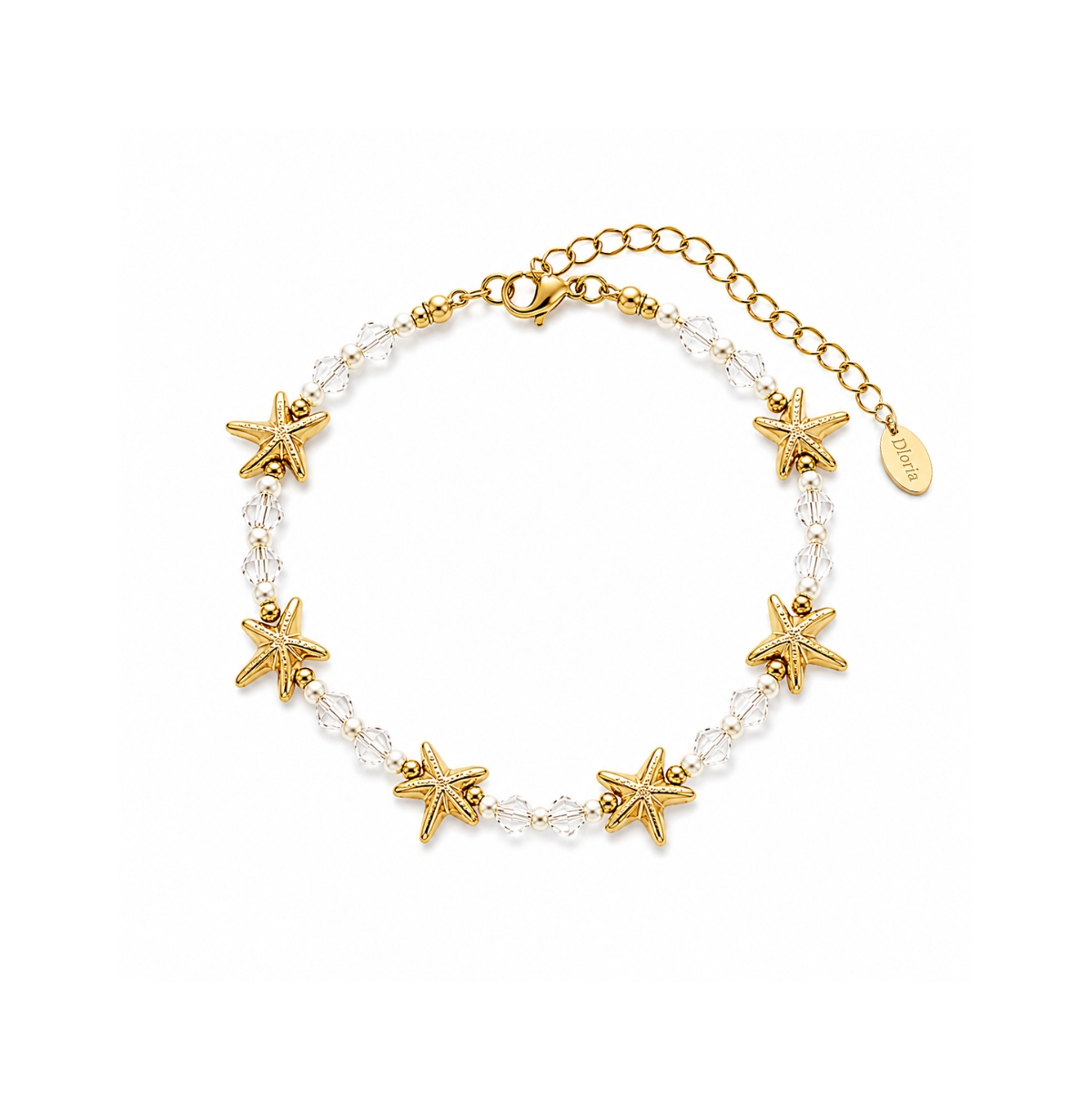 Click here for Dloria Seaside Starfish Beaded Bracelet - Gold prices