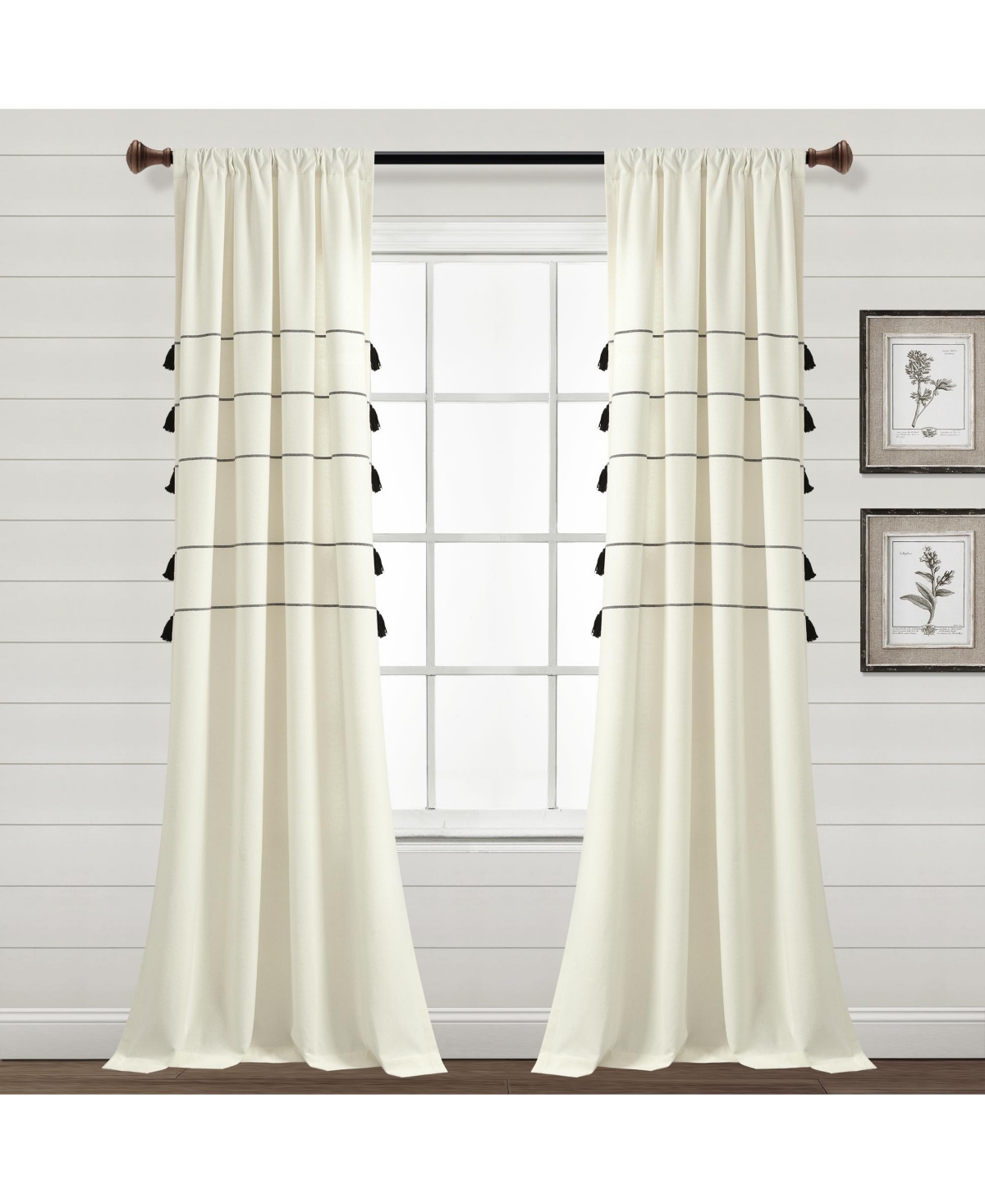 Click here for Lush Decor Farmhouse Boho Stripe Woven Tassel Yarn... prices