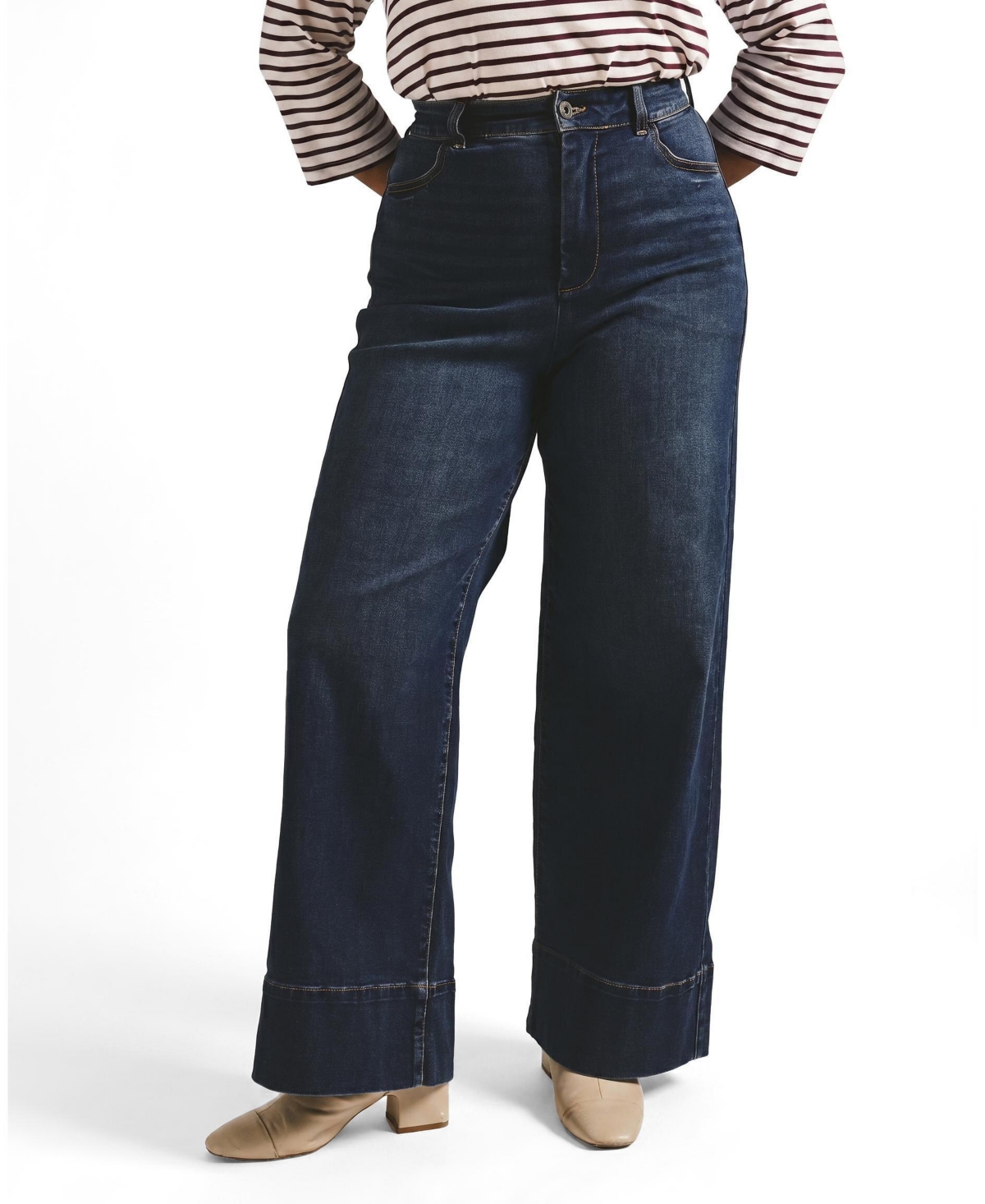 Click here for Universal Standard Plus Size Carrie High Rise Wide... prices