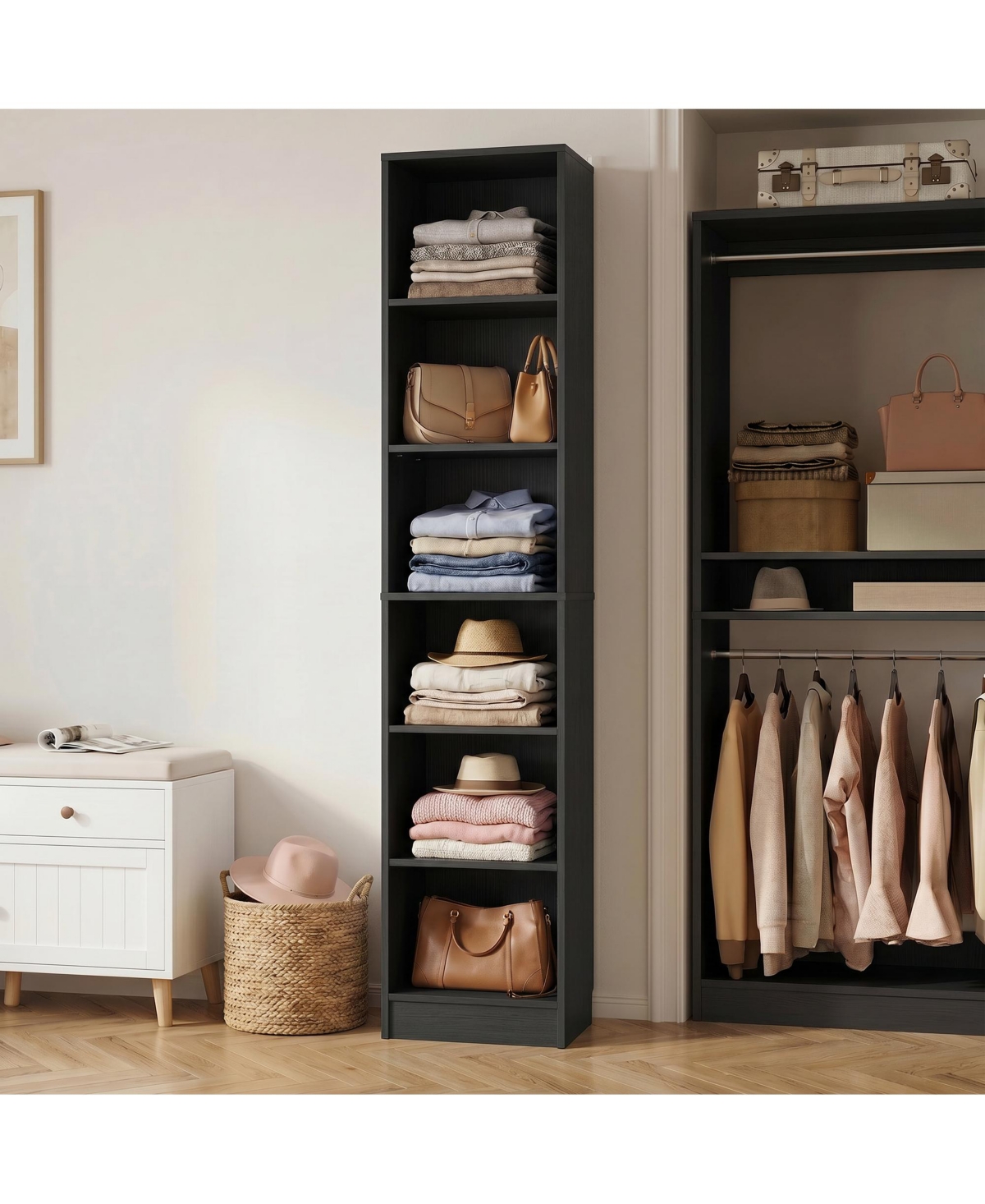 Click here for Aheaplus Closet Cabinet with 5 Shelves  Open Stora... prices