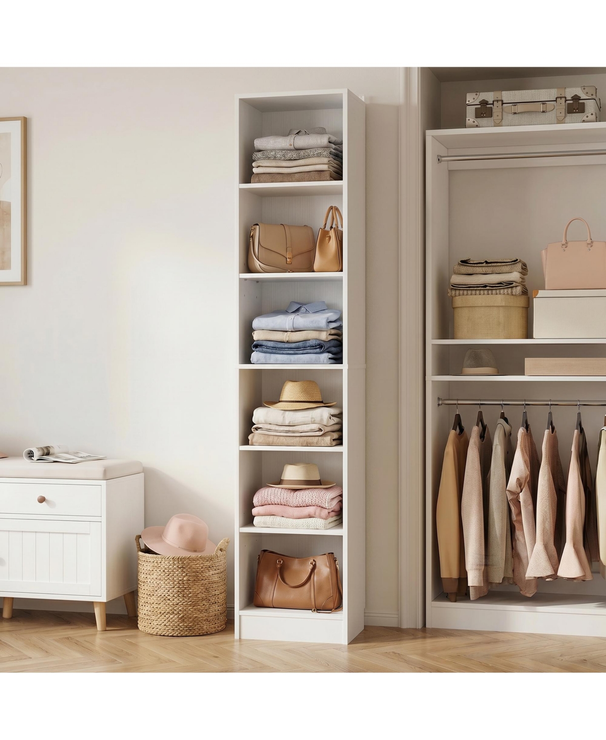 Click here for Aheaplus Closet Cabinet with 5 Shelves  Open Stora... prices