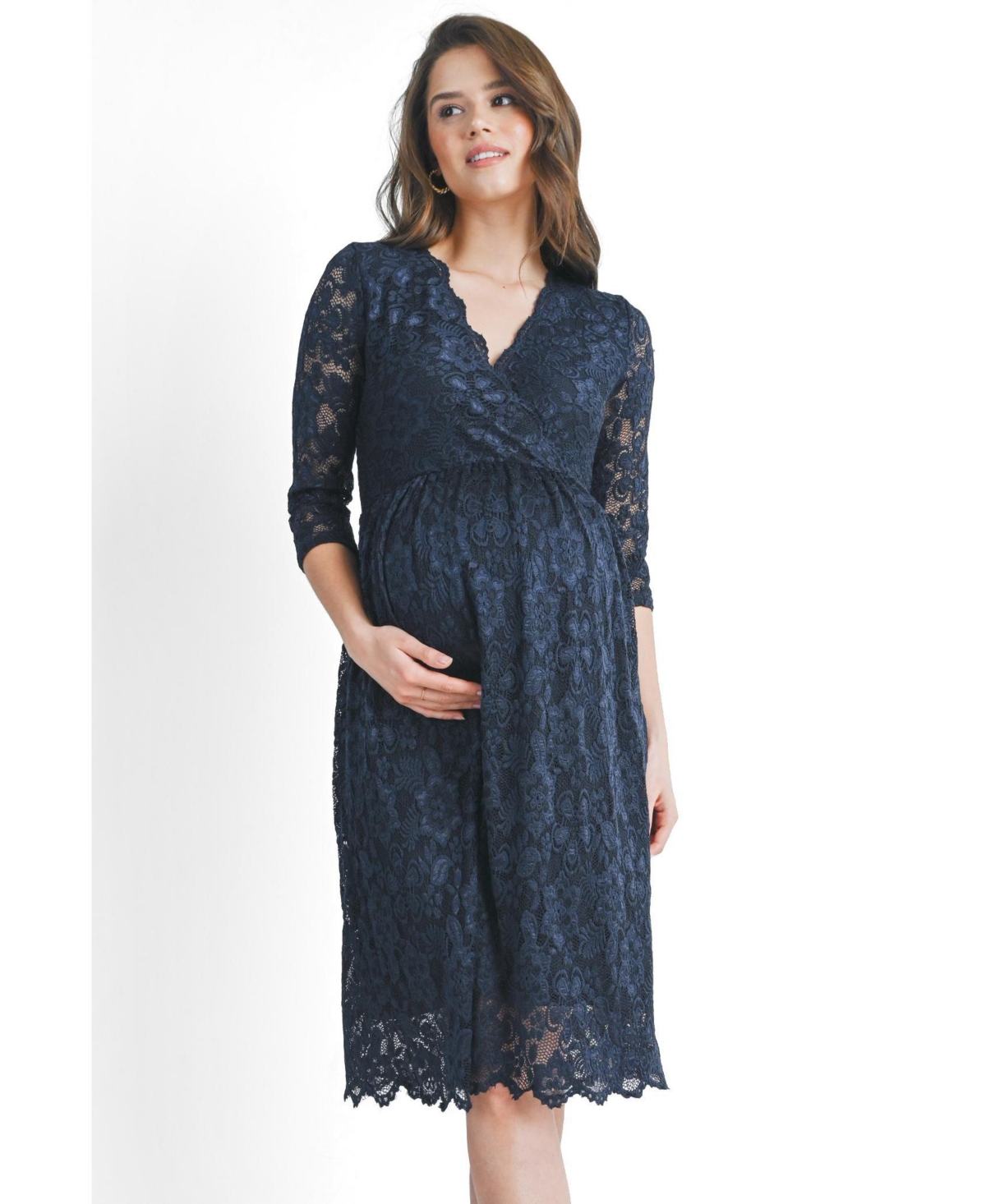 Click here for Hello Miz Womens Maternity Floral Lace Wrap Nursin... prices